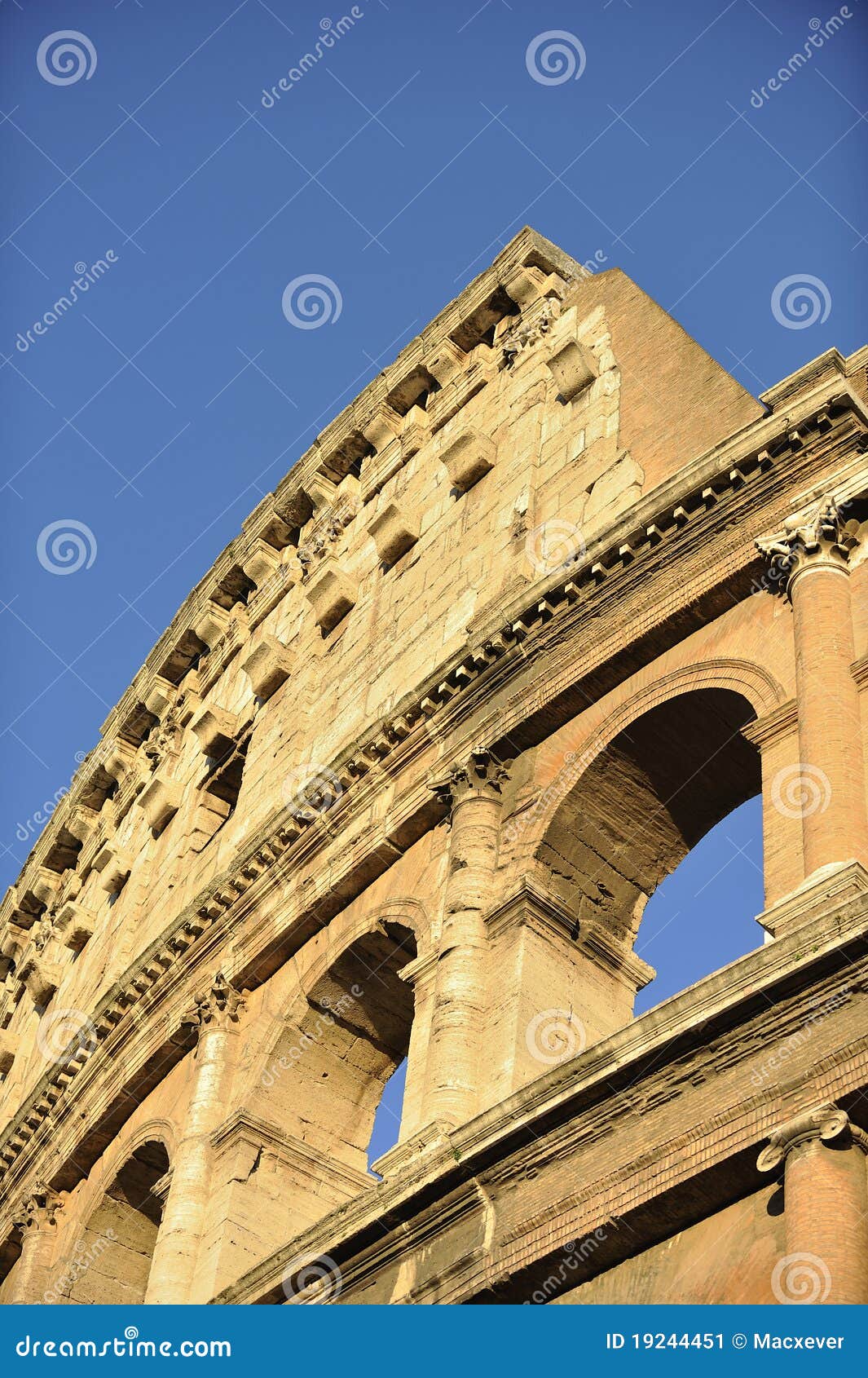 Arcs and Columns of Colosseum Stock Image - Image of outdoors ...