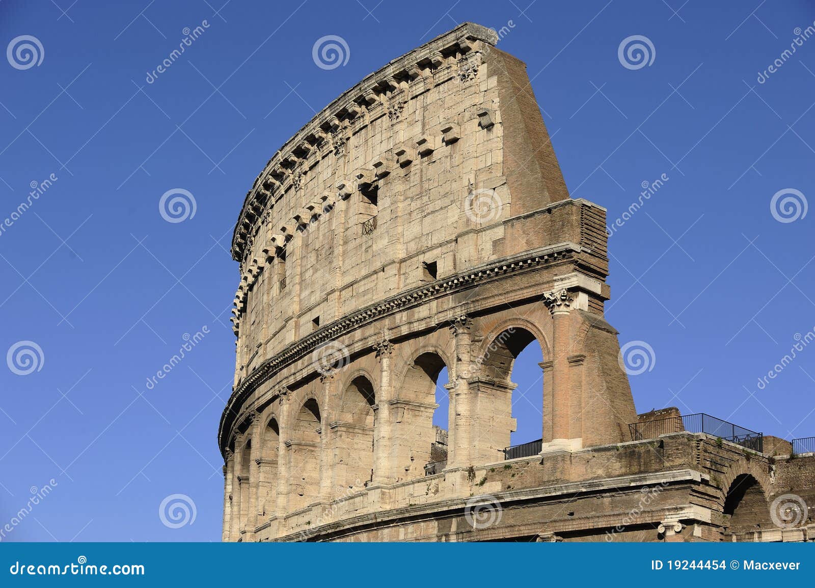 Arcs and Columns of Colosseum Stock Photo - Image of monumentgreek ...