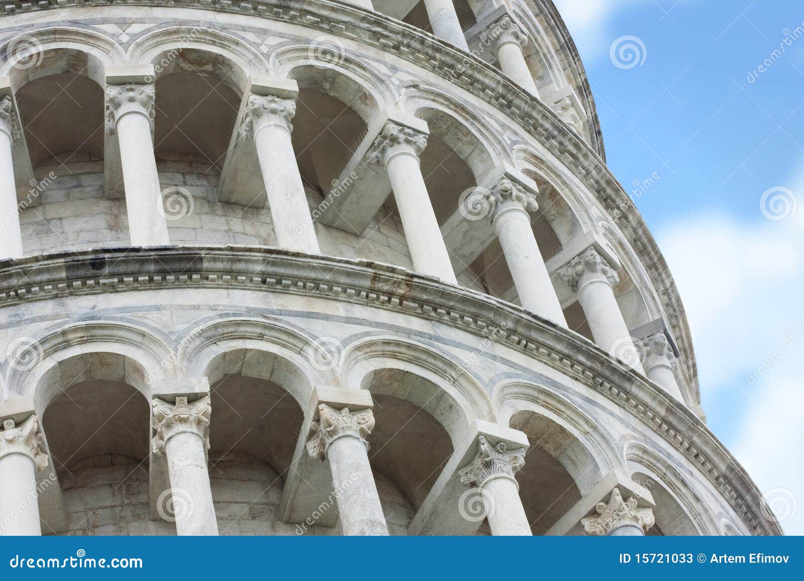 Arcs and Columns of the Leaning Tower Stock Image - Image of fragment ...