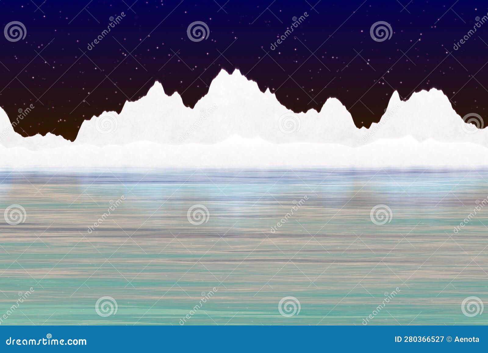 Arctic Background with Iceberg Stock Illustration - Illustration of ...