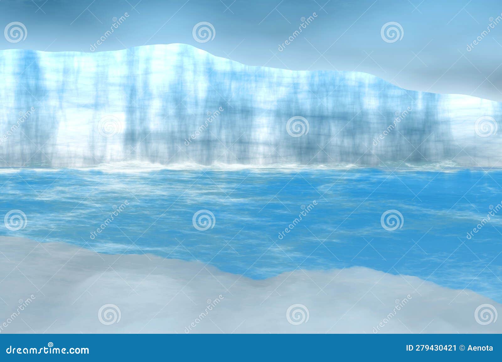Arctic Background with Iceberg Stock Illustration - Illustration of ...