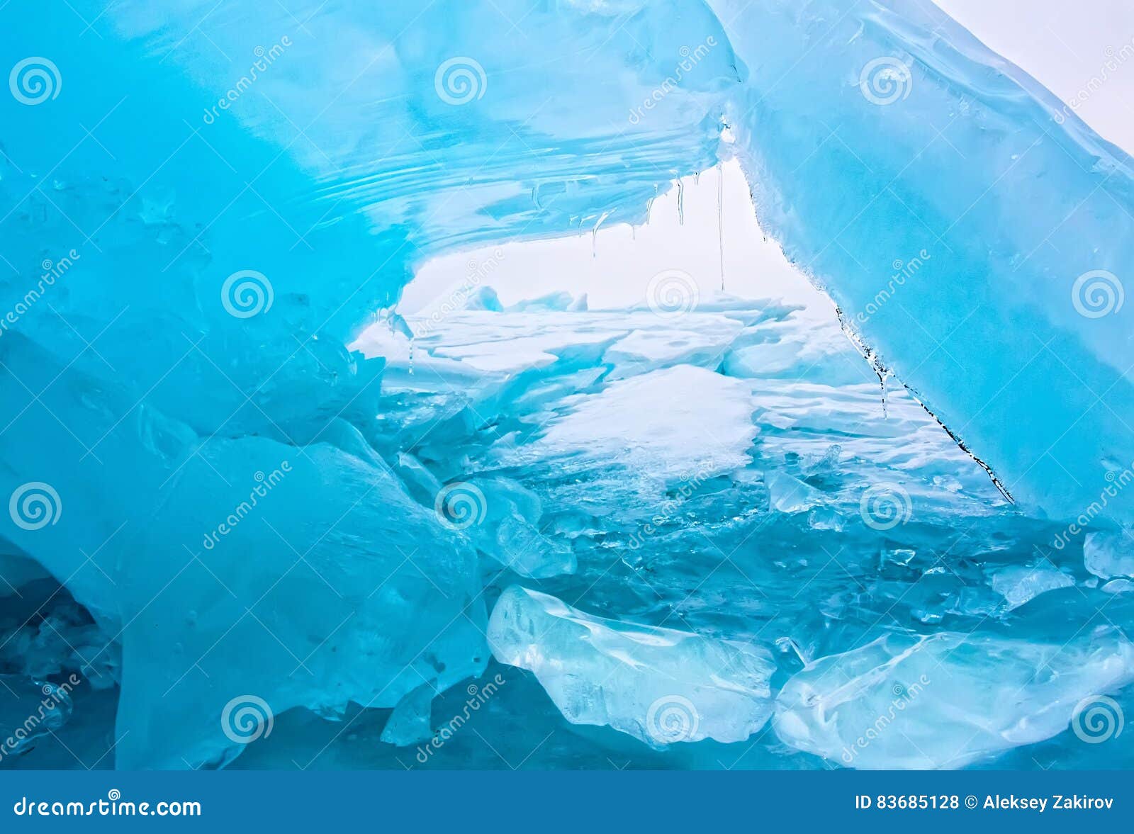 Arctic Blue Glacier Ice Hummock in Cloudy Weather Stock Photo - Image ...