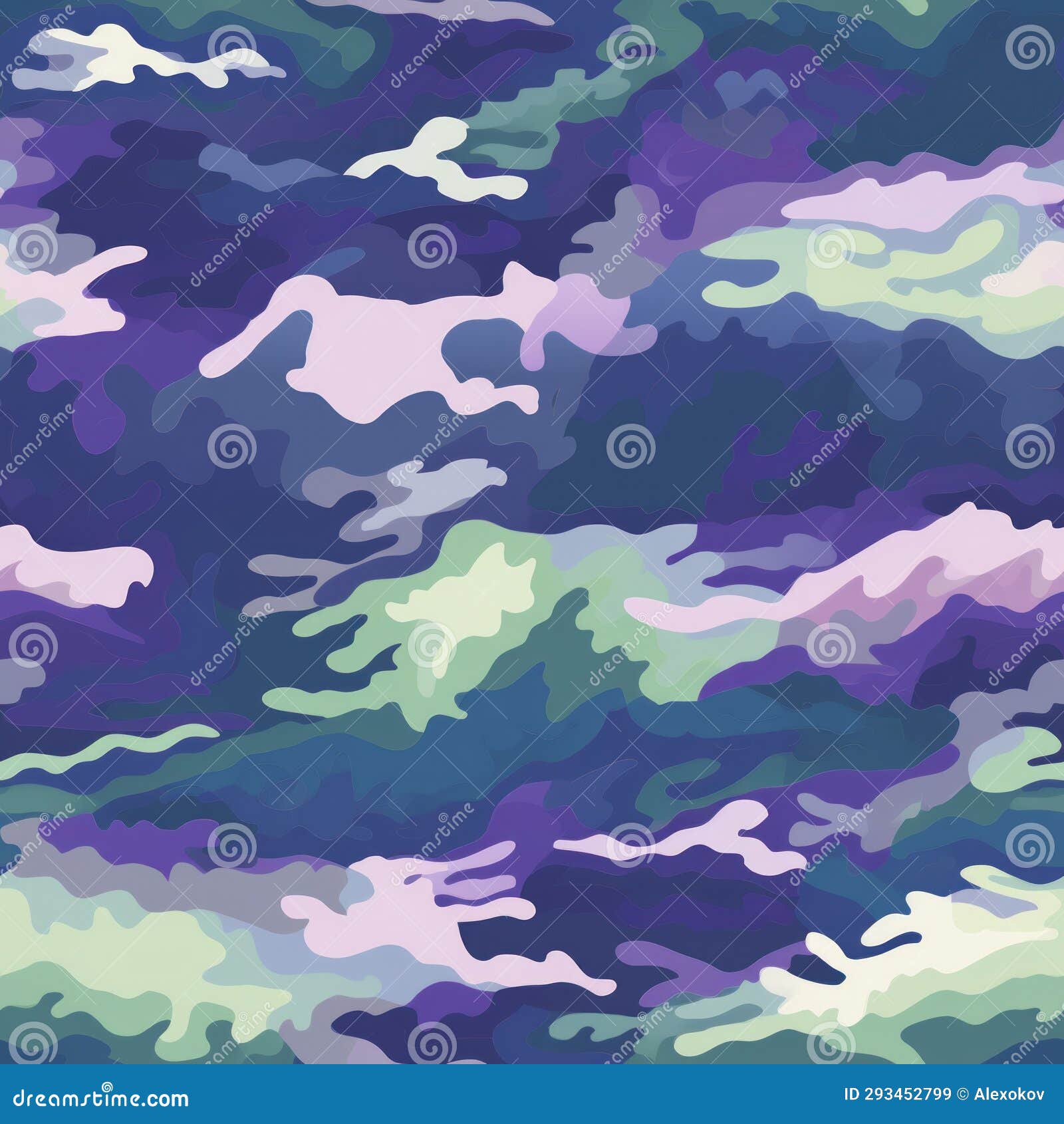 Arctic Camouflage Pattern with Northern Lights Color Scheme AI ...