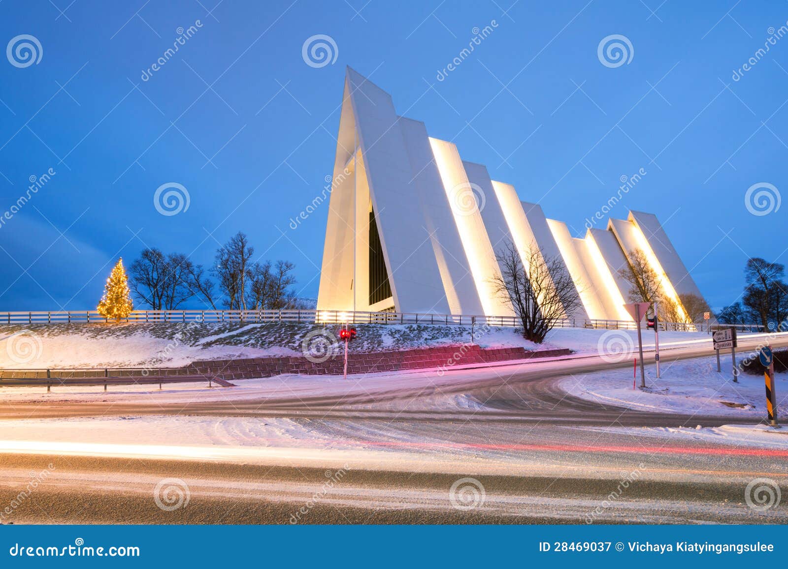 Arctic Cathedral Tromso Norway Stock Image - Image of cloudy, norge ...