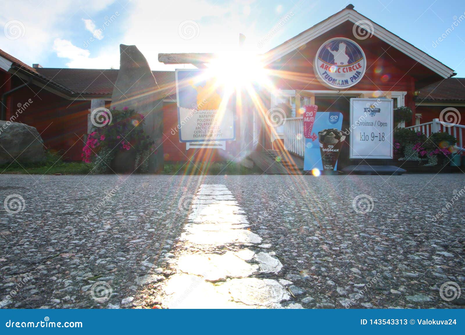 At the Arctic Circle editorial stock photo. Image of arctic - 143543313