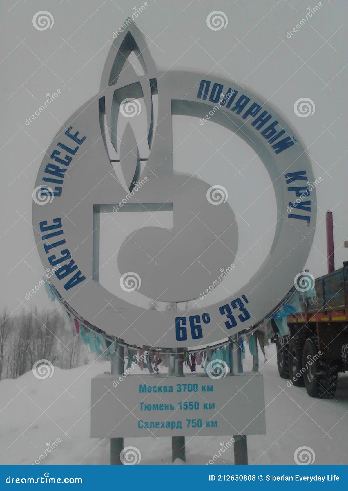 The arctic circle stock photo. Image of erected, sign - 212630808