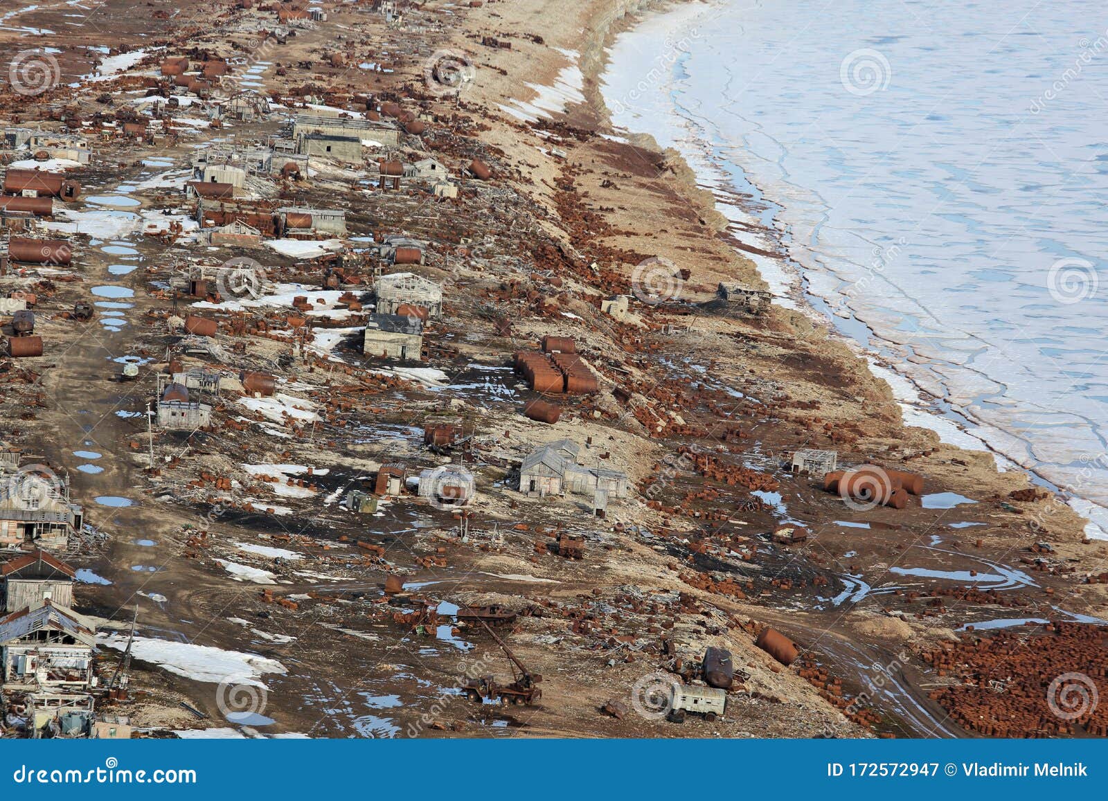 Arctic coast pollution stock image. Image of danger - 172572947