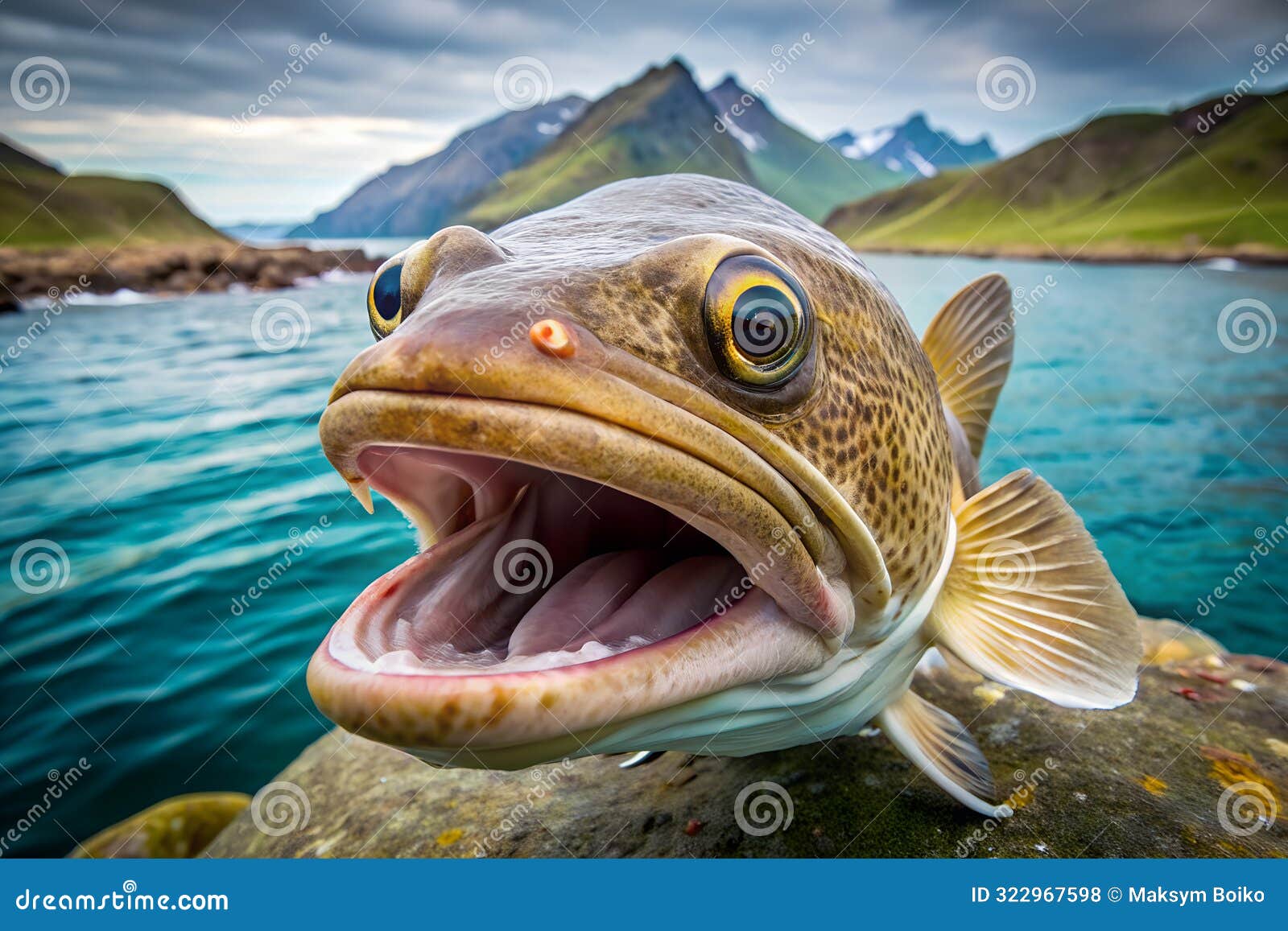 Arctic Cod Fish Angry Island Stock Illustration - Illustration of happy ...