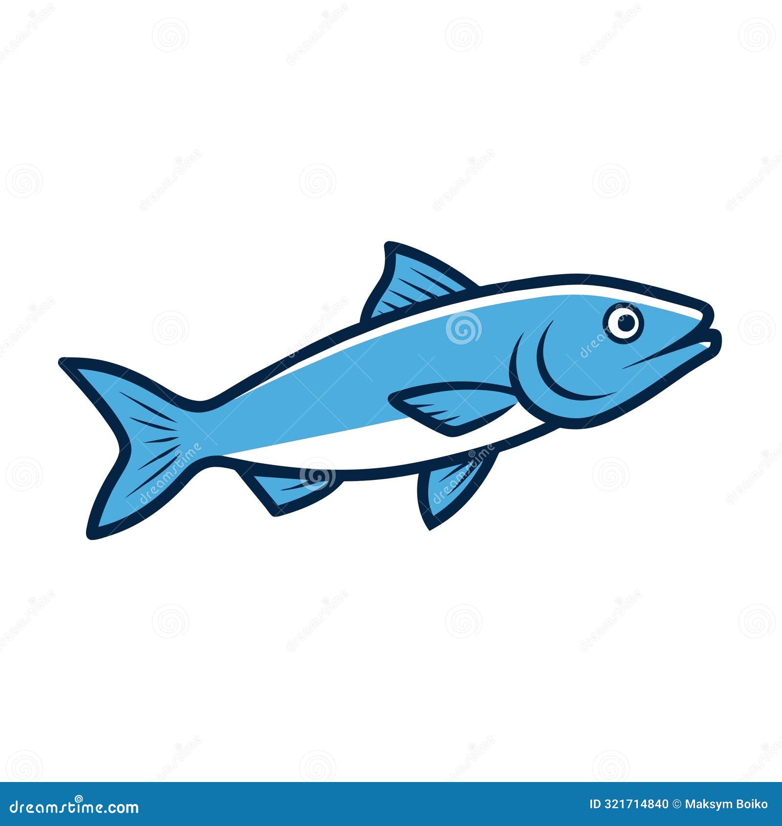 Arctic Cod Fish Knocks Icon Vector Illustration Stock Illustration ...