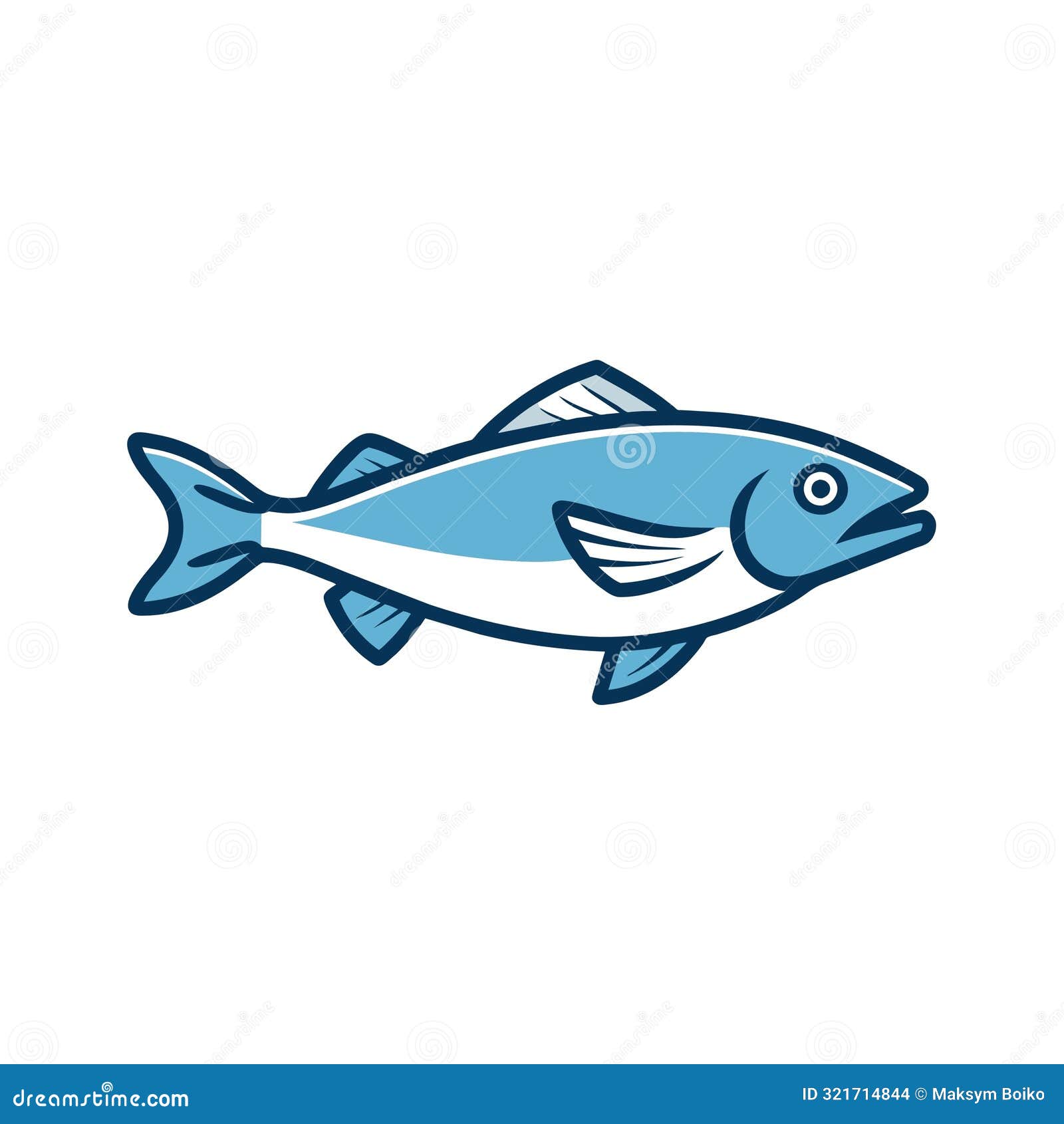 Arctic Cod Fish Learns Icon Vector Illustration Stock Illustration ...