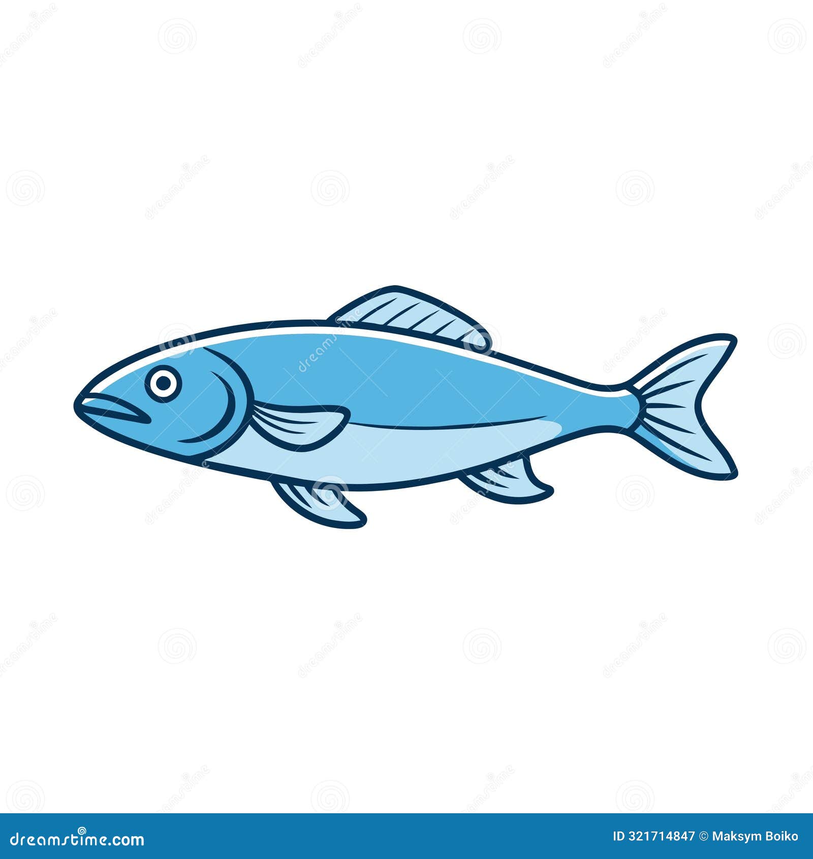 Arctic Cod Fish Lies Icon Vector Illustration Stock Illustration ...