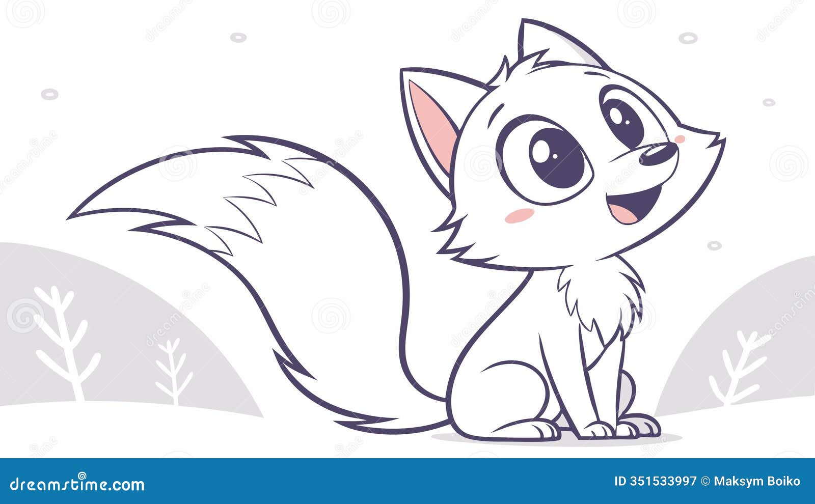 Arctic Fox Incapable Rests School Hat Vector Stock Vector ...