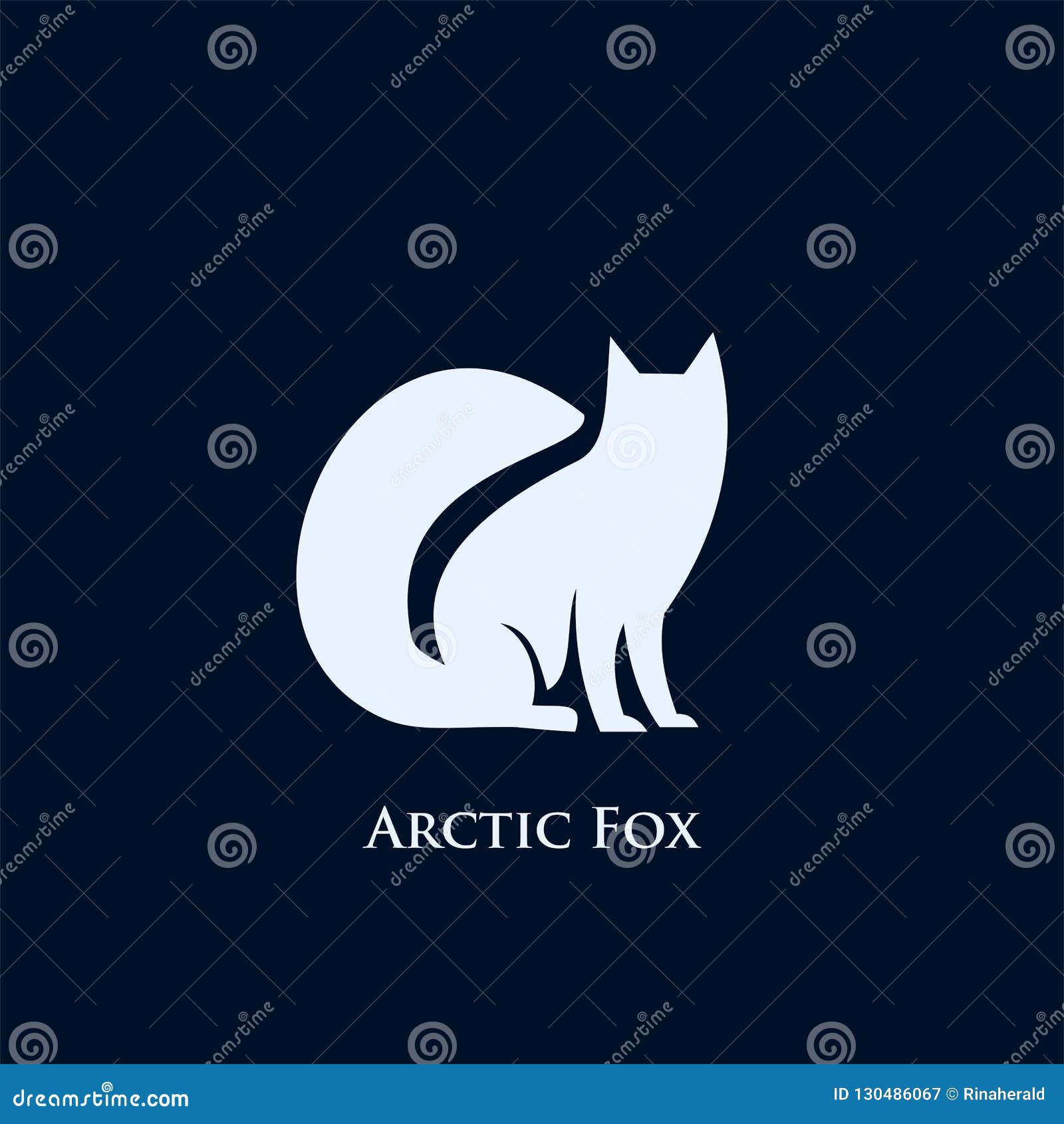 Arctic Fox Logo Icon Designs Illustration Stock Illustration ...