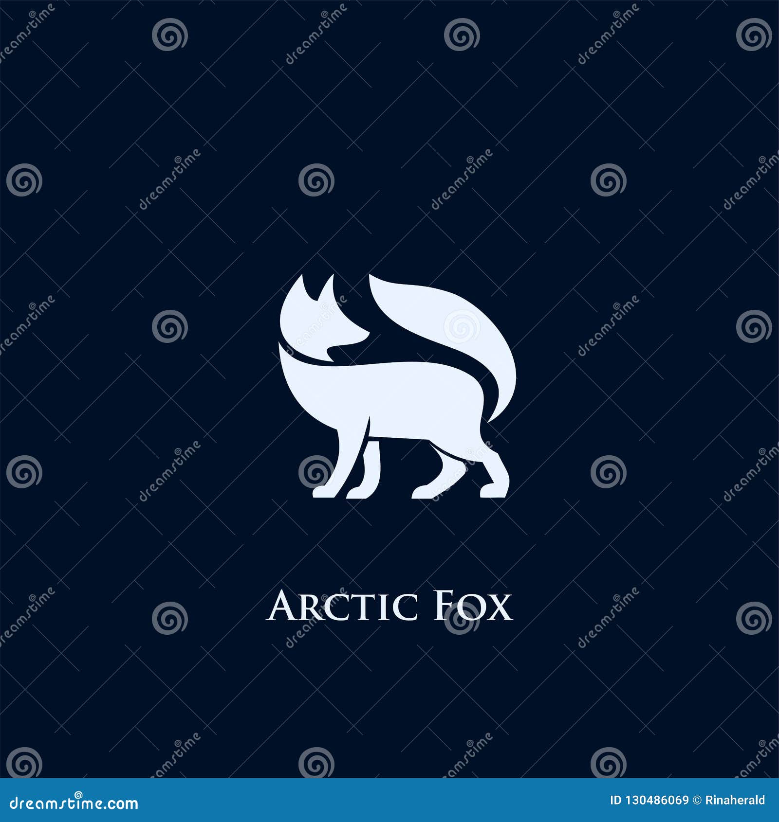 Arctic Fox Logo Icon Designs Illustration Stock Illustration ...