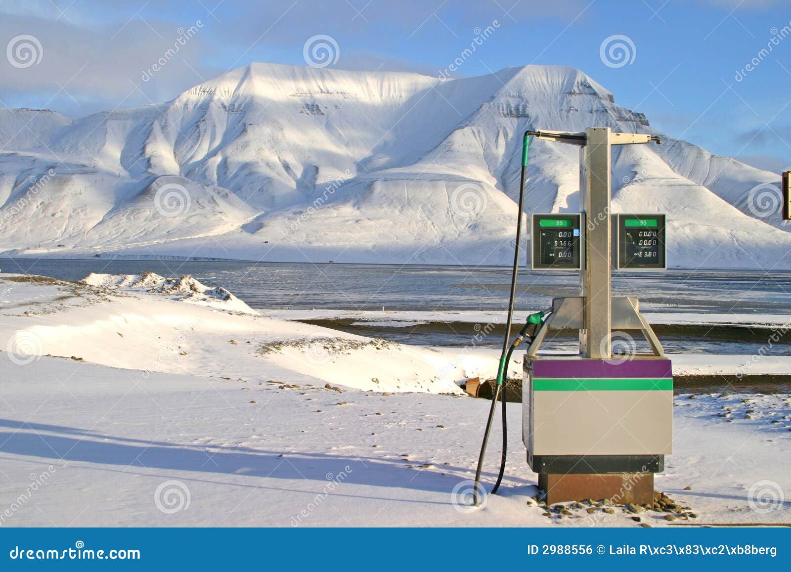 Arctic gas station stock photo. Image of nature, industry - 2988556
