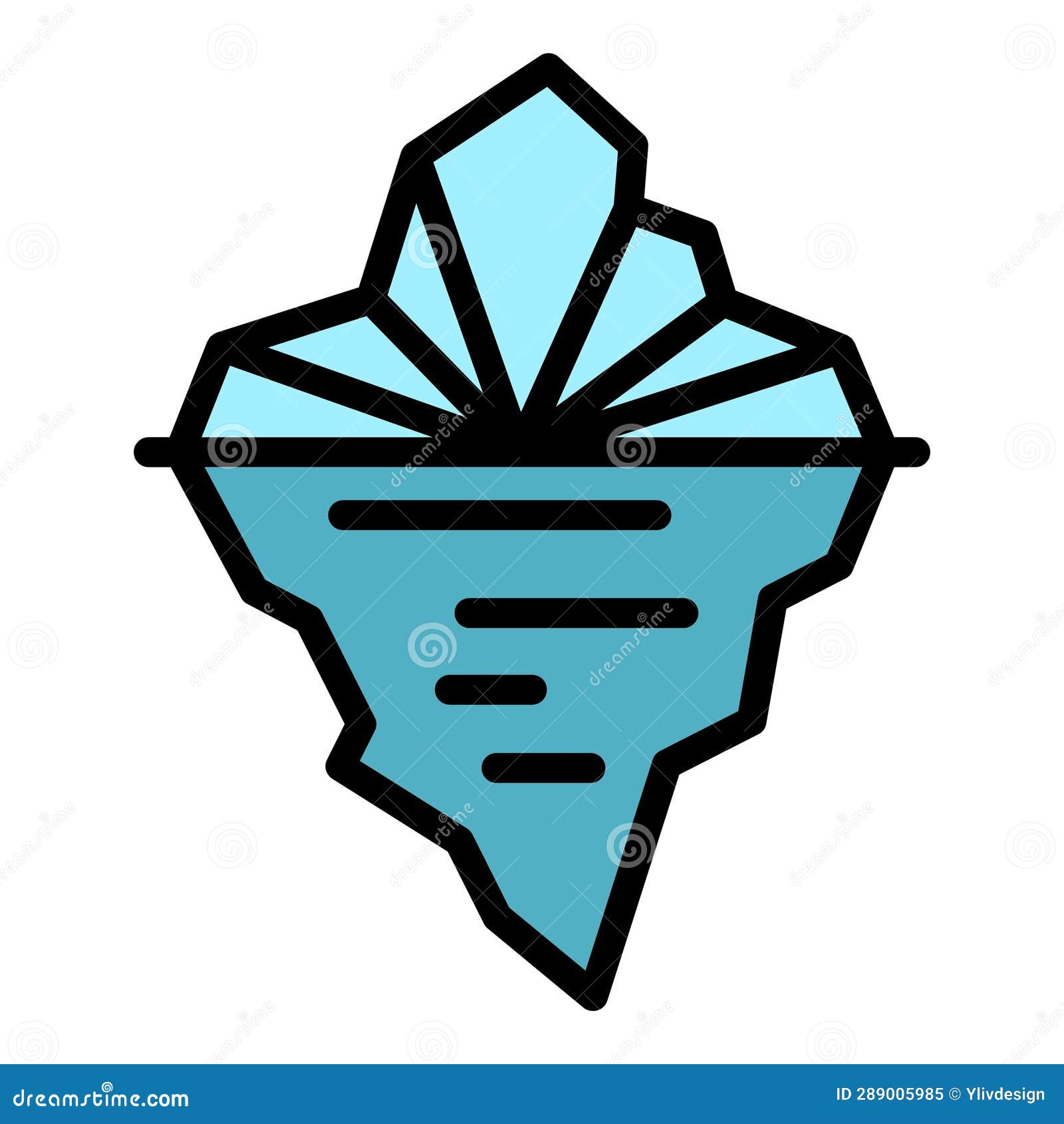 Arctic Glacier Icon Vector Flat Stock Vector - Illustration of risk ...