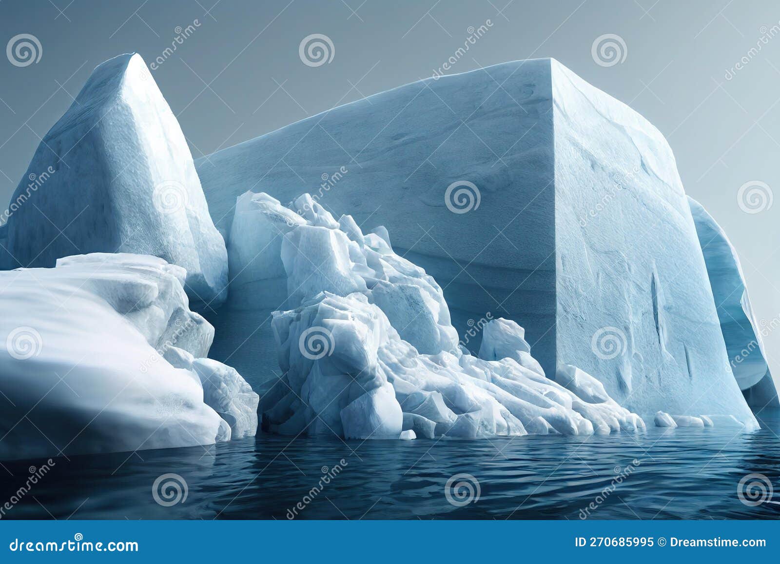 Arctic Ice Seascape in Cold Places without People. Stock Illustration ...