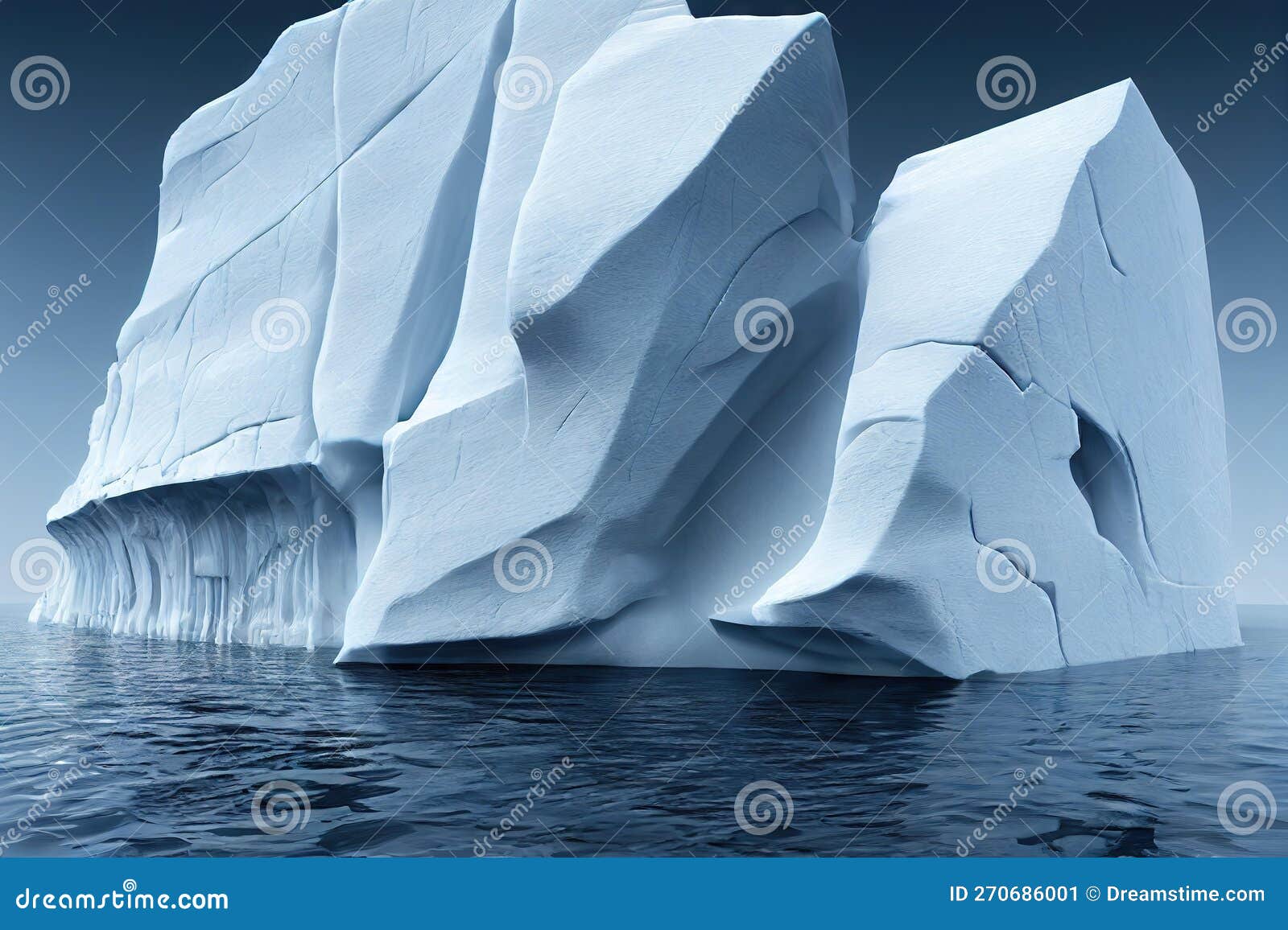 Arctic Ice Seascape in Cold Places without People. Stock Illustration ...