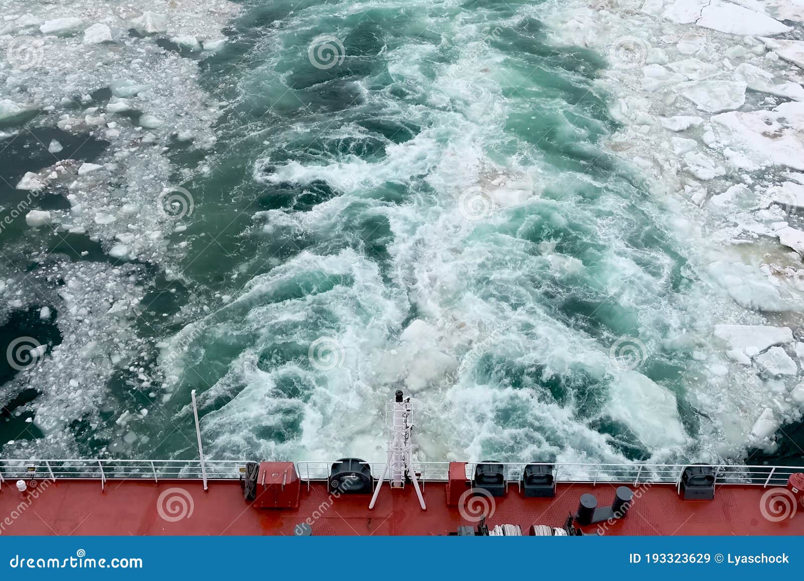 Ship In Arctic Water Splash Light Blue Photo, Generative AI Stock ...