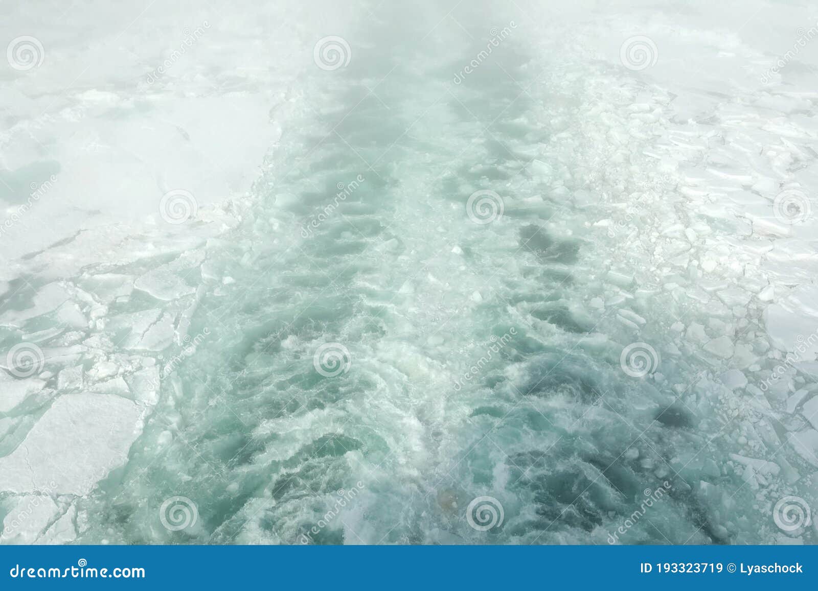 Ship In Arctic Water Splash Light Blue Photo, Generative AI Stock ...