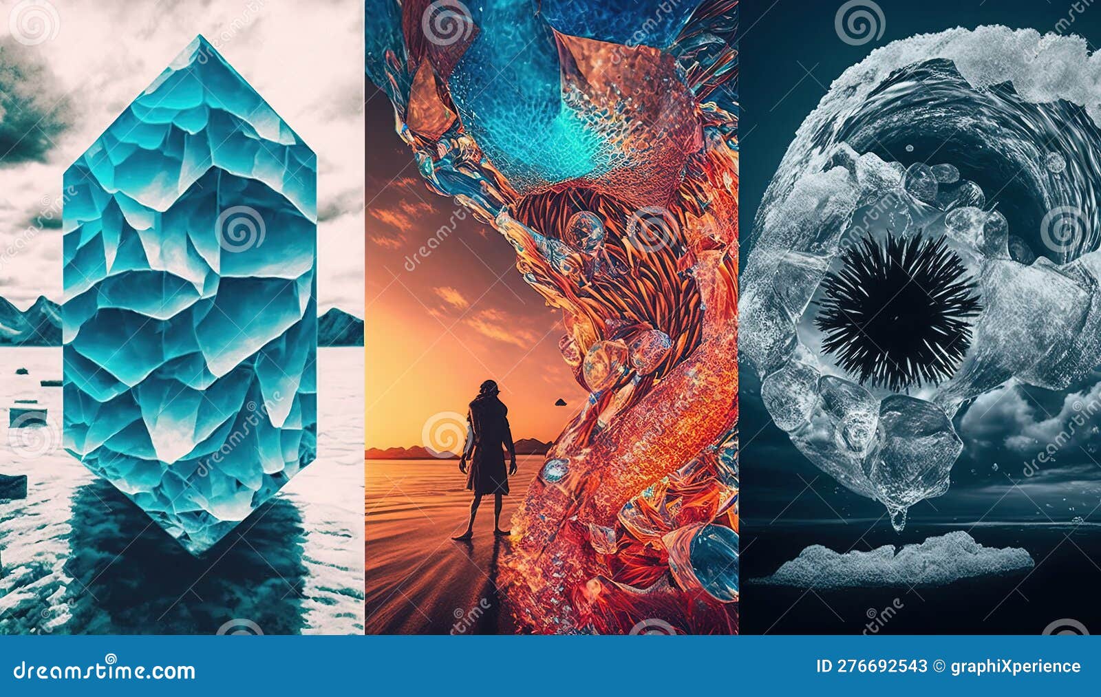 Arctic Iceberg Collage stock illustration. Illustration of power ...