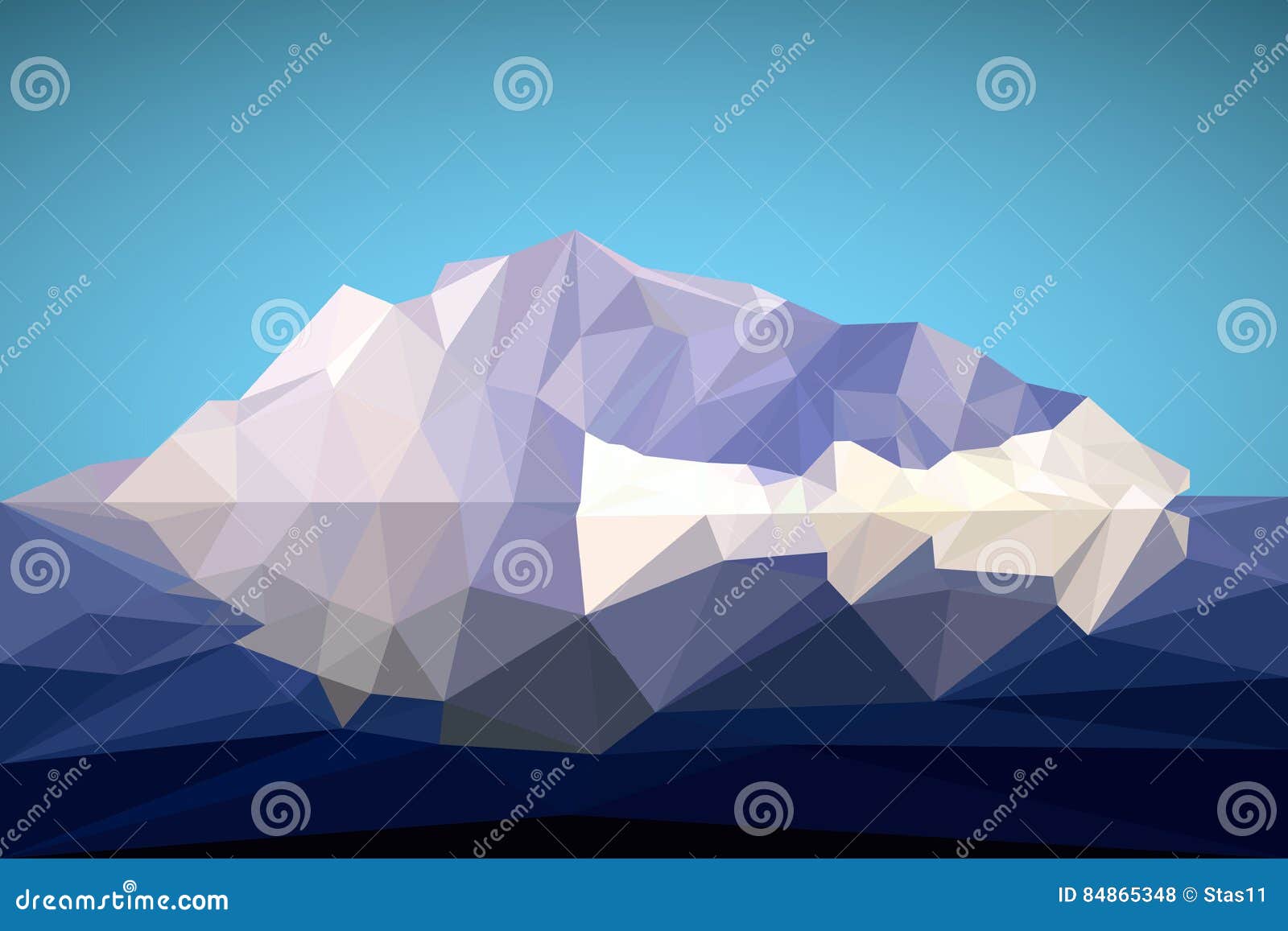 Arctic Iceberg in the Polygonal Style. Vector Illustration Stock Vector ...