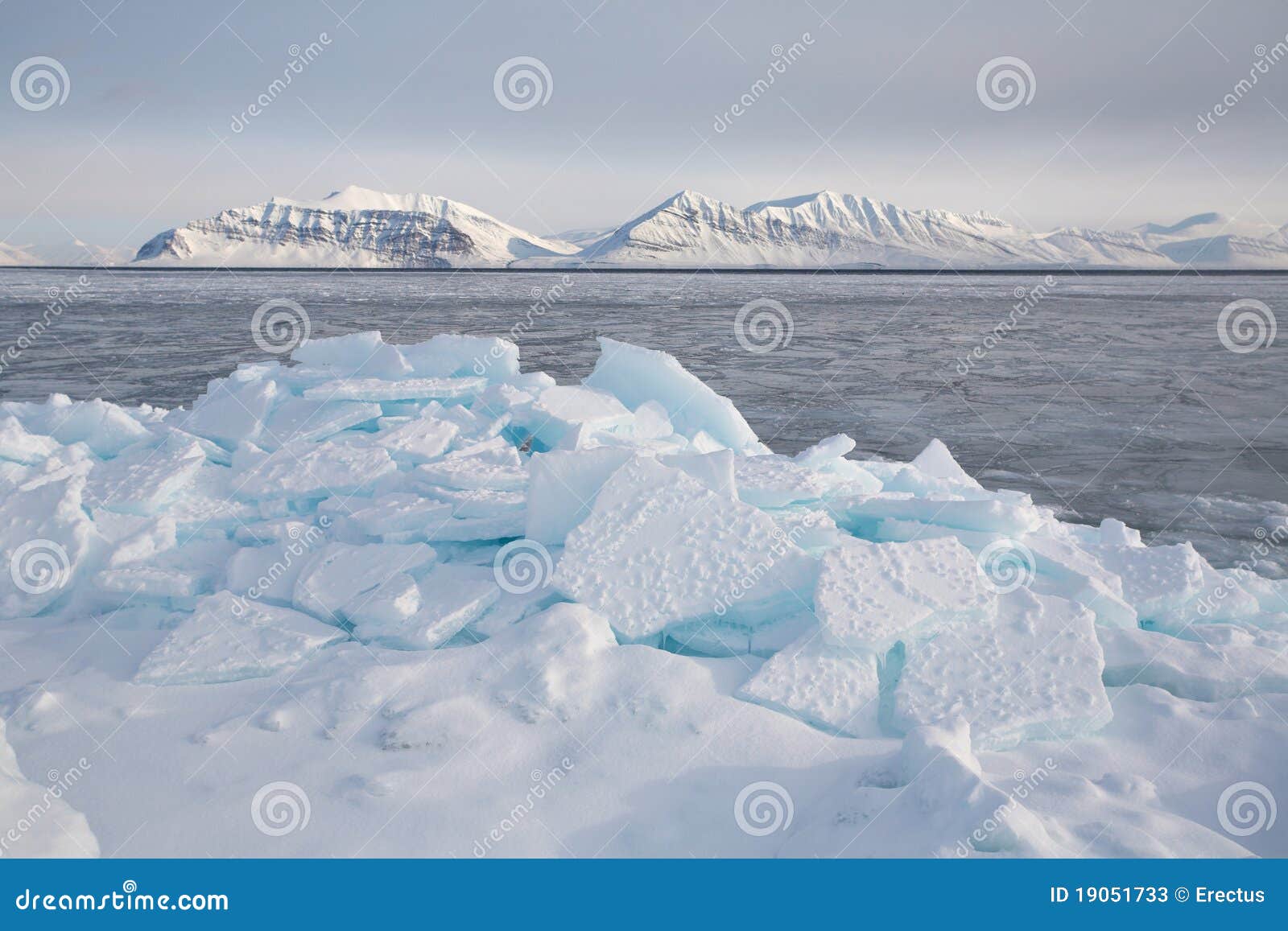 Arctic Icy Winter Landscape Stock Image - Image of ocean, landscape ...