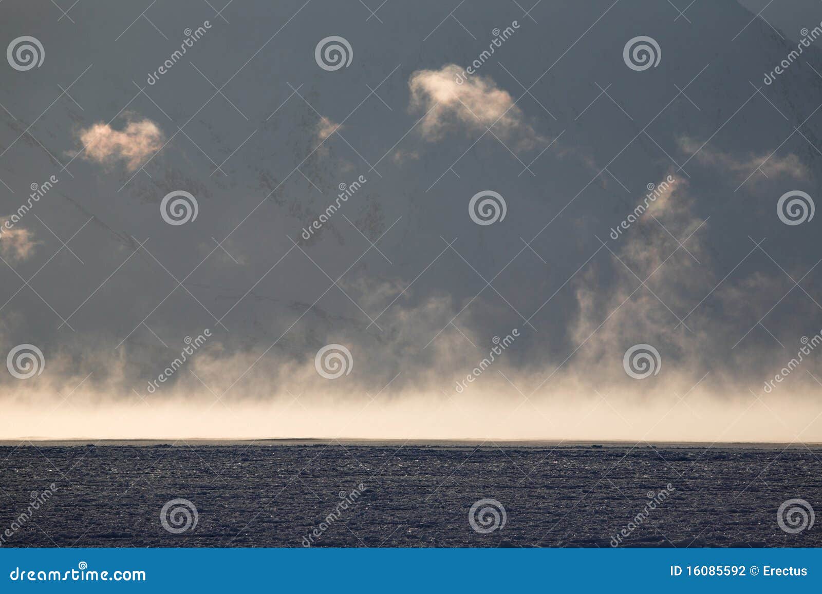 Arctic Landscape - Fog Over the Sea Stock Photo - Image of nortg ...