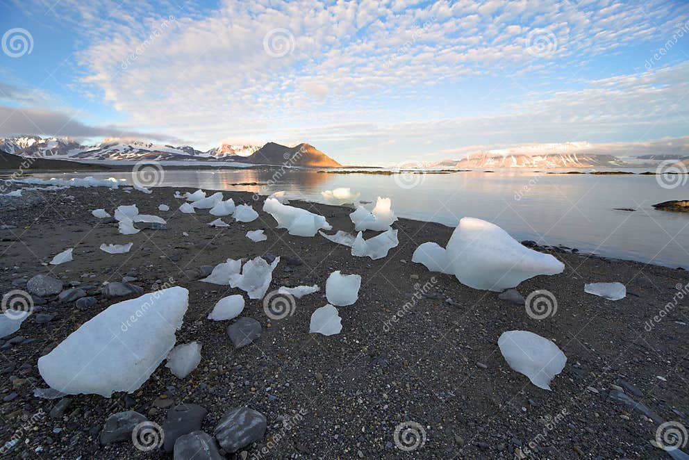 Arctic Landscape, Ice on the Shore Stock Photo - Image of adrenaline ...