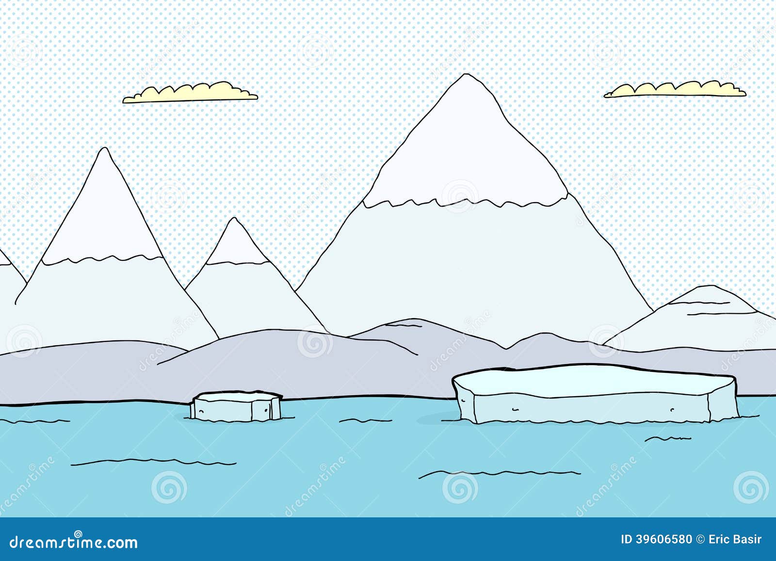 Arctic Landscape stock vector. Illustration of freehand - 39606580