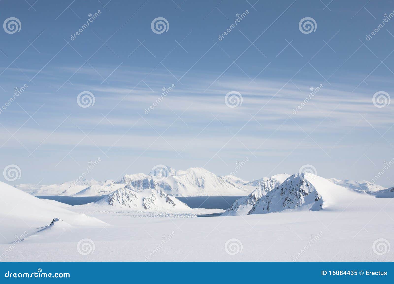 Arctic Landscape - Snowy Mountains Stock Image - Image of global ...