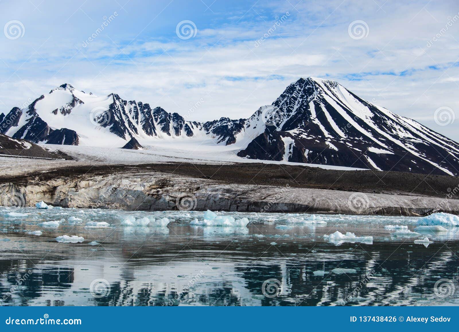 Arctic Landscape with Mountains Stock Photo - Image of mountains ...