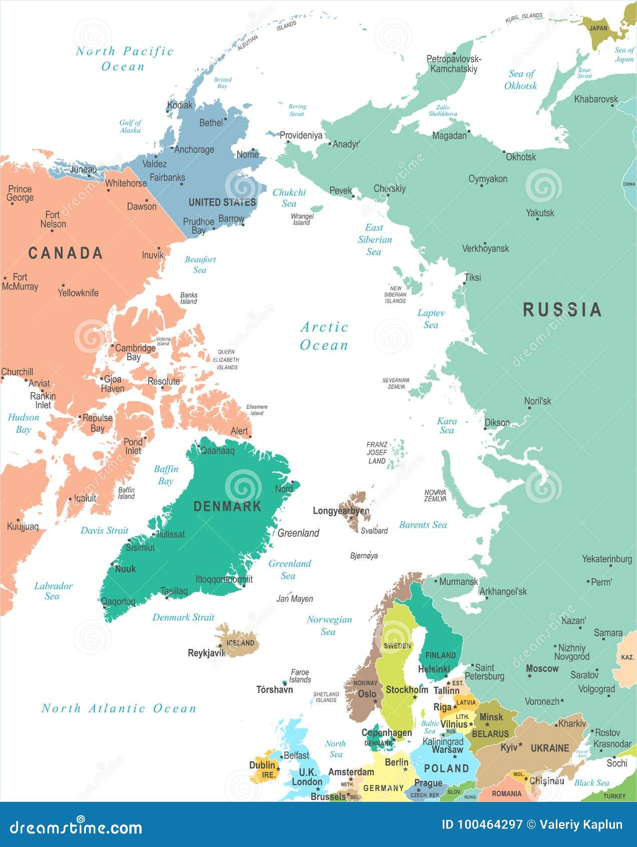 Arctic Map - Vector Illustration Stock Illustration - Illustration of ...