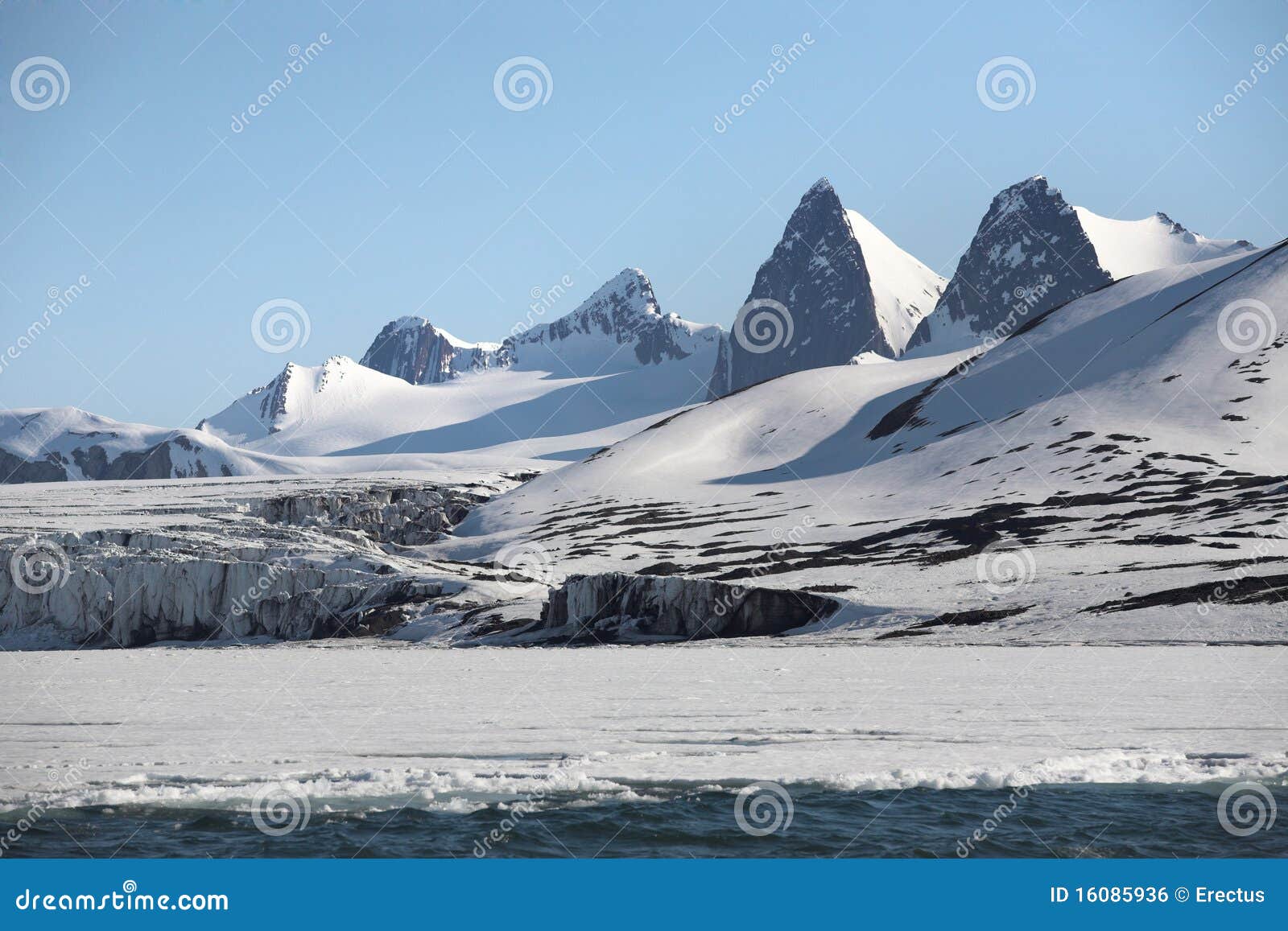 Arctic mountain landscape stock photo. Image of spitsbergen - 16085936