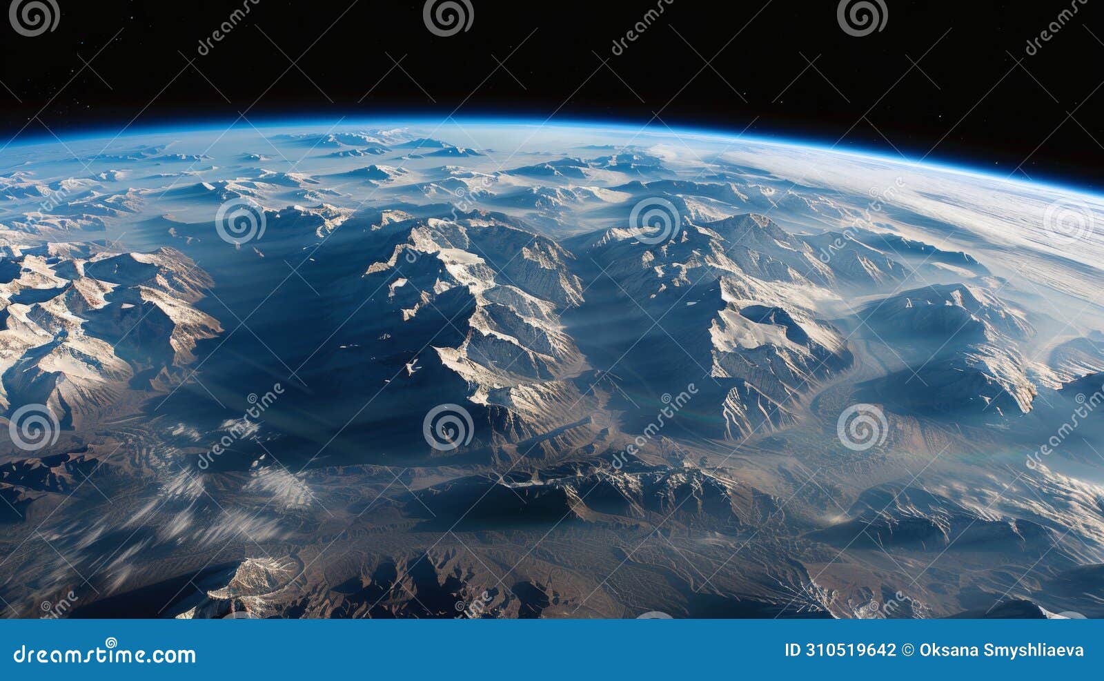 Arctic Mountain Ranges Seen from Space Stock Photo - Image of geography ...