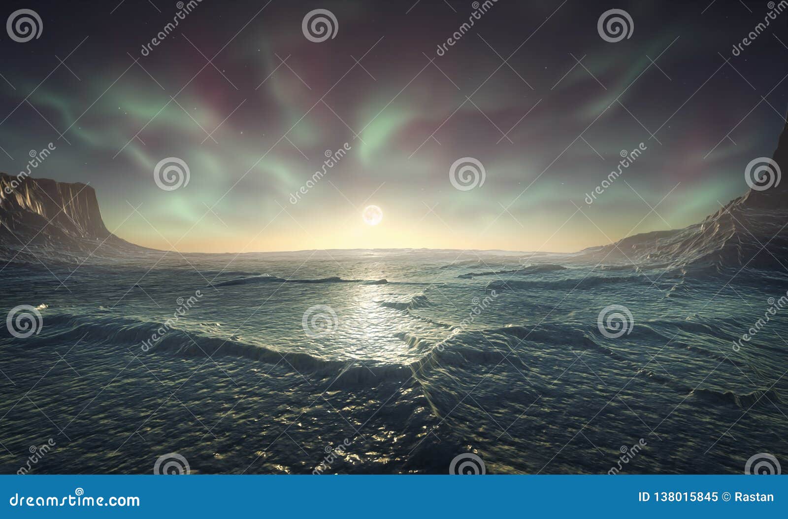 Arctic night stock illustration. Illustration of arctic - 138015845