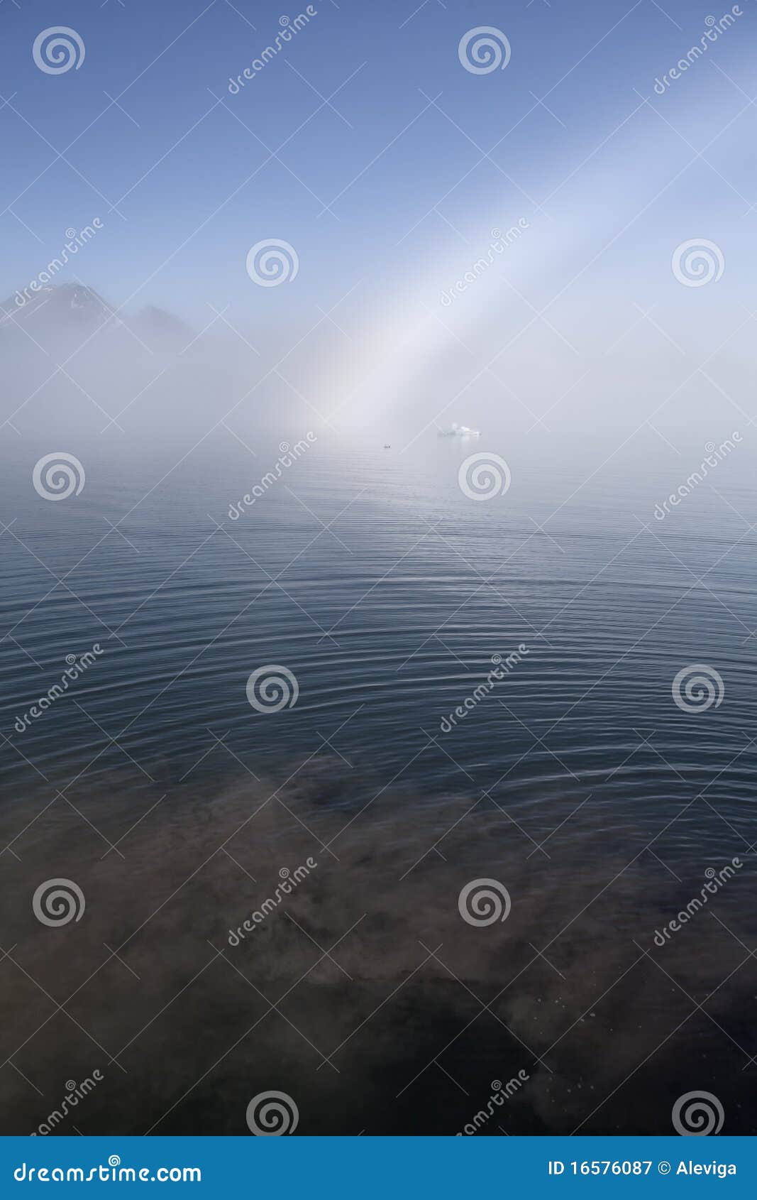 Arctic rainbow in Svalbard stock image. Image of ocean - 16576087