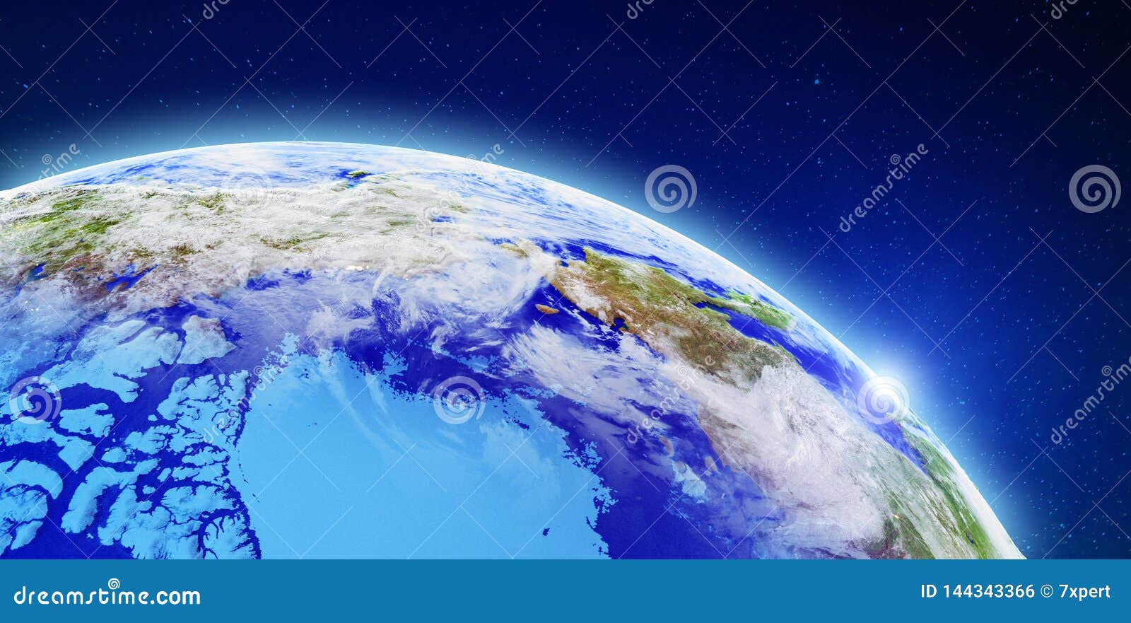 Arctic from space stock illustration. Illustration of aero - 144343366