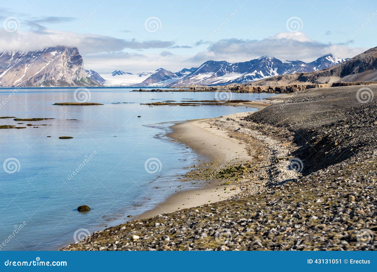 Arctic Summer Landscape - Spitsbergen, Svalbard Stock Image - Image of ...