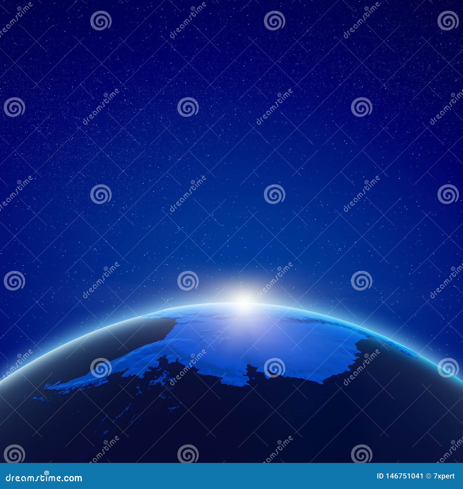 Arctic From Space Stock Illustration | CartoonDealer.com #10849069
