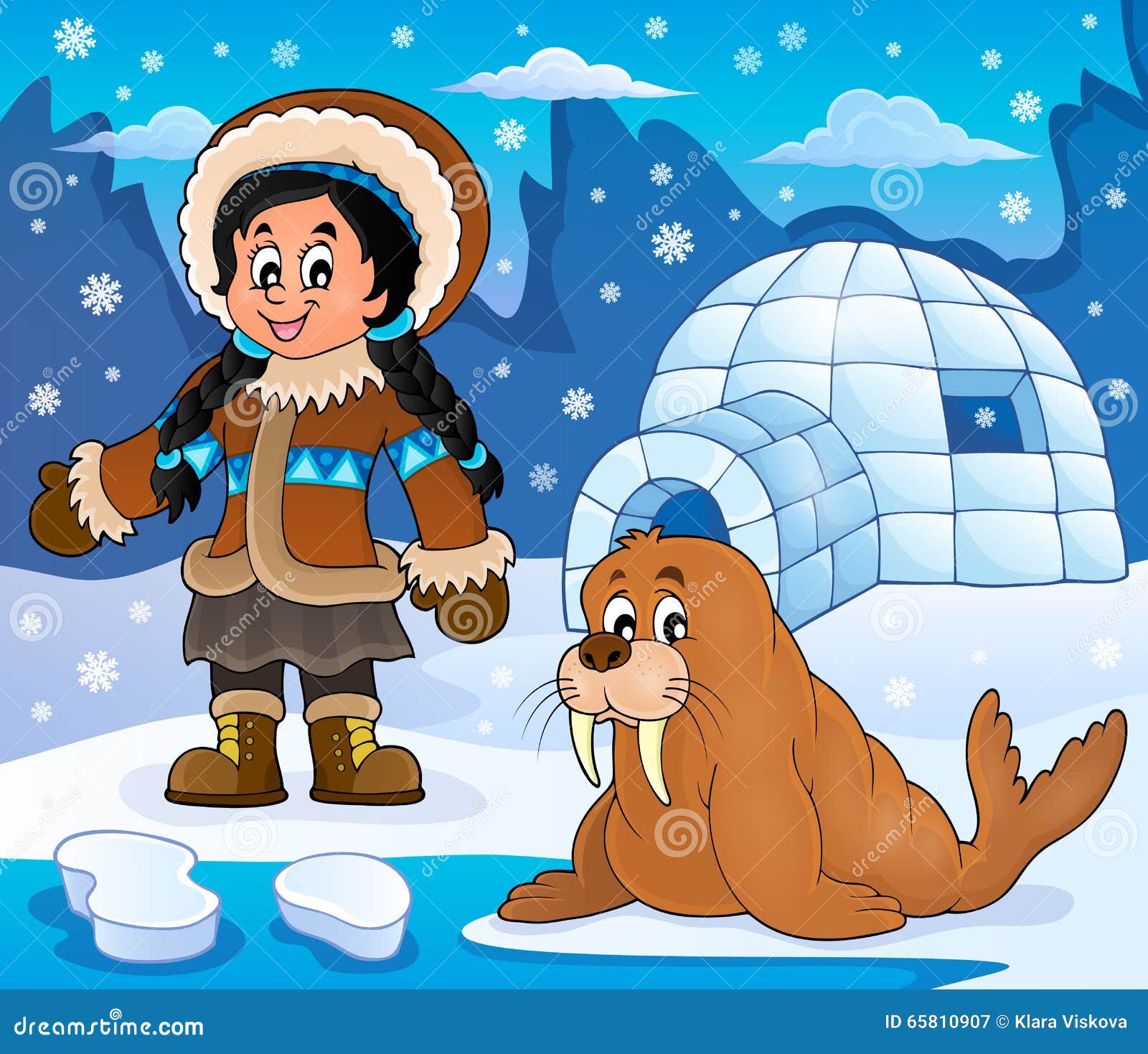 Inuit Theme Image 4 Cartoon Vector | CartoonDealer.com #65015779