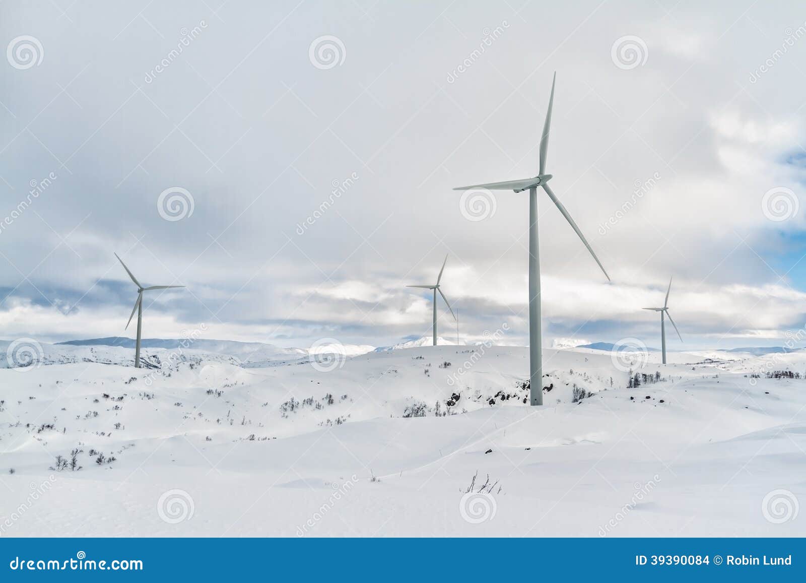 Arctic windmills stock photo. Image of narvik, snow, arctic - 39390084