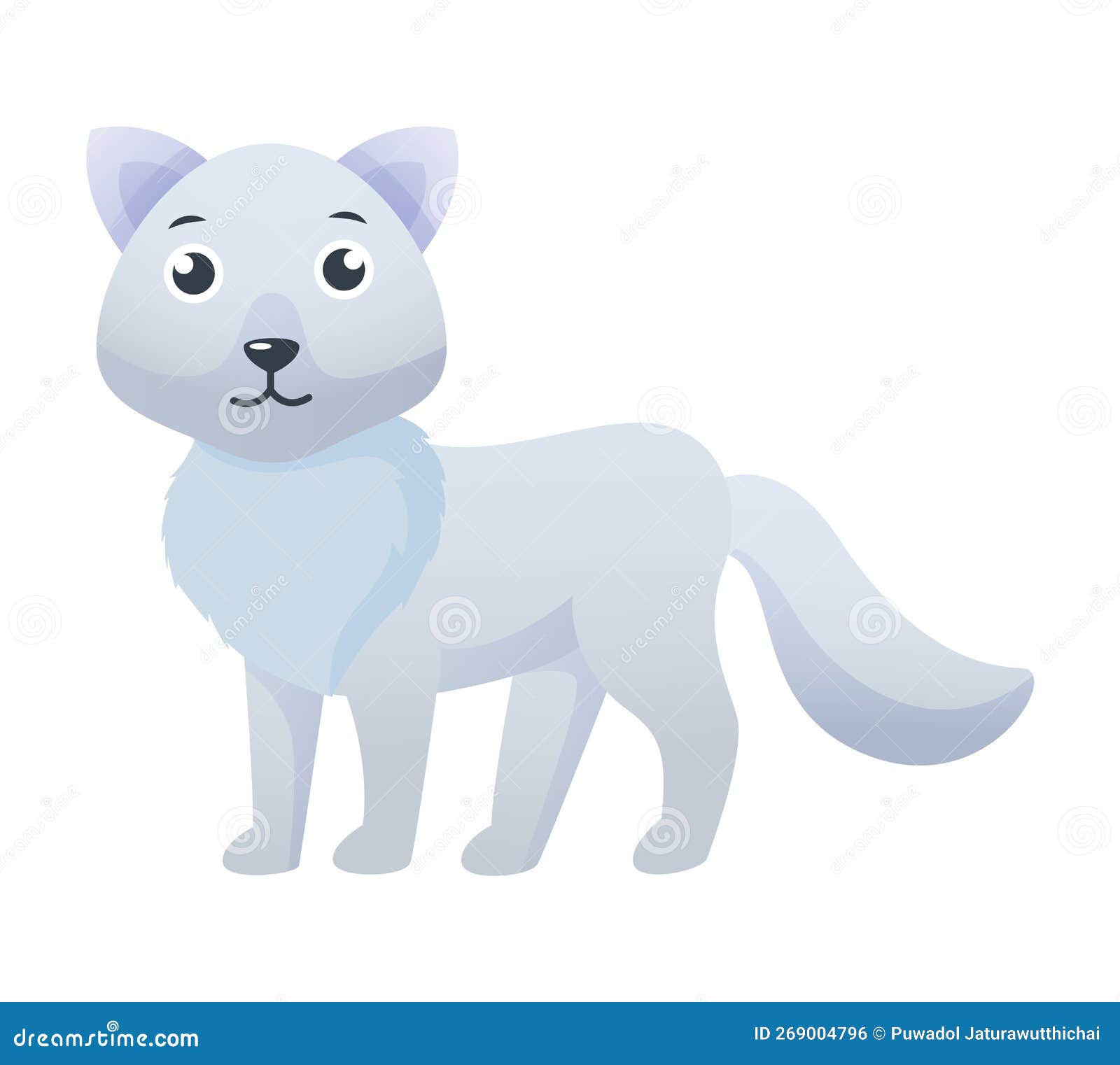 Arctic Wolf Cartoon Character . Vector Stock Vector - Illustration of ...