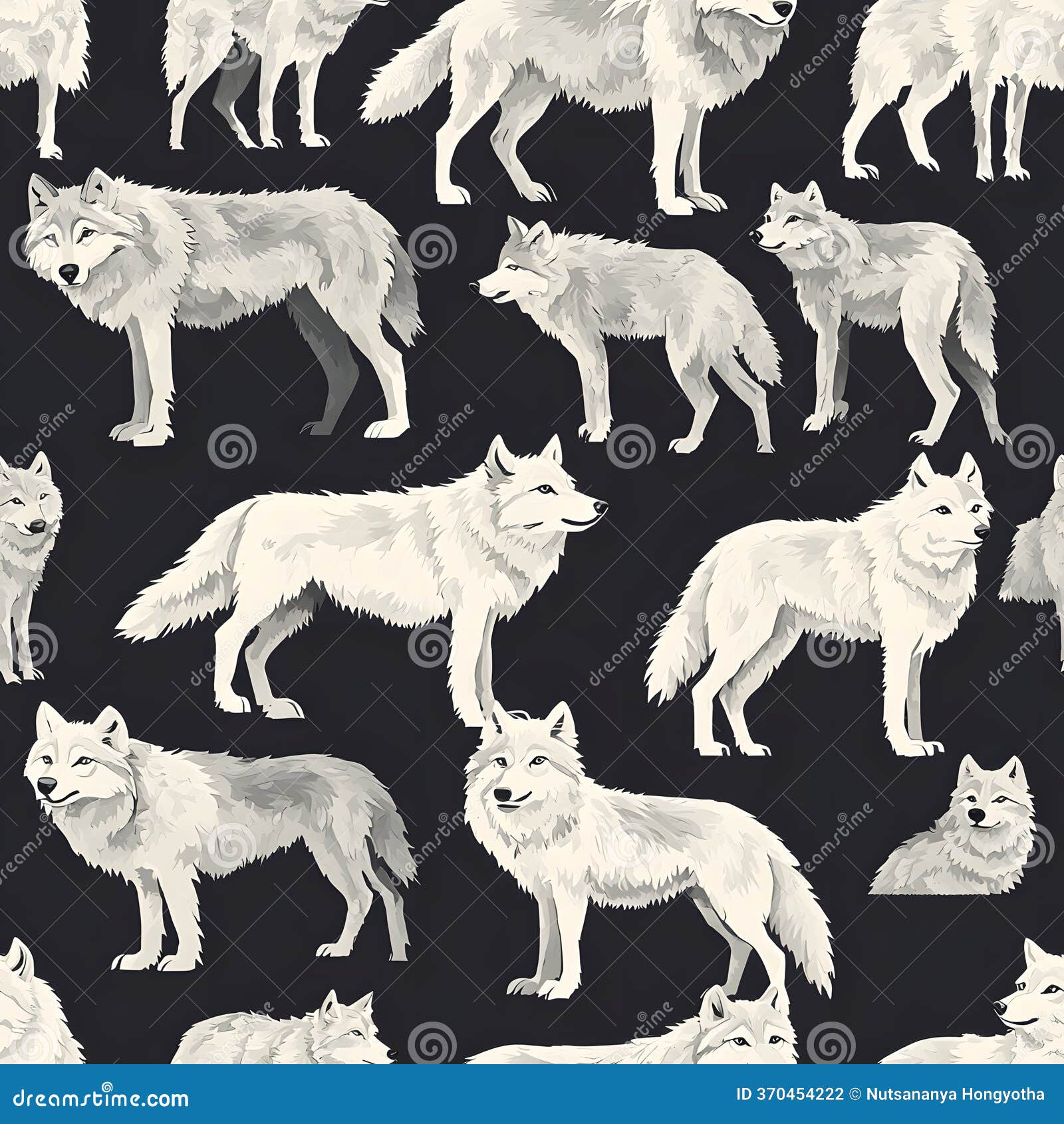 Arctic Wolves Hunting In Snowy Tundra Cinematic Shot Inspired By Paul ...