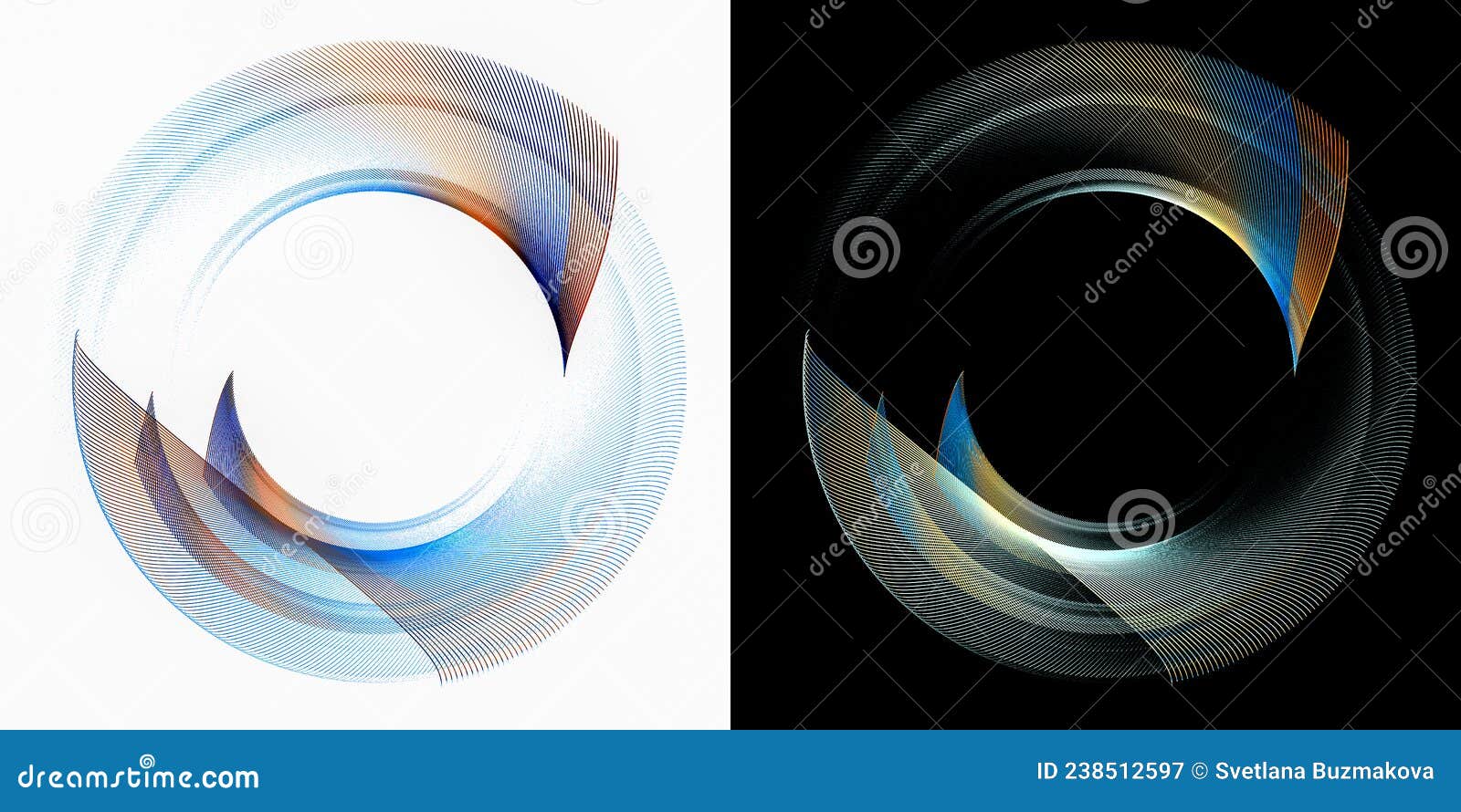 The Striped Transparent Planes Curve, Intersect And Rotate Beautifully ...