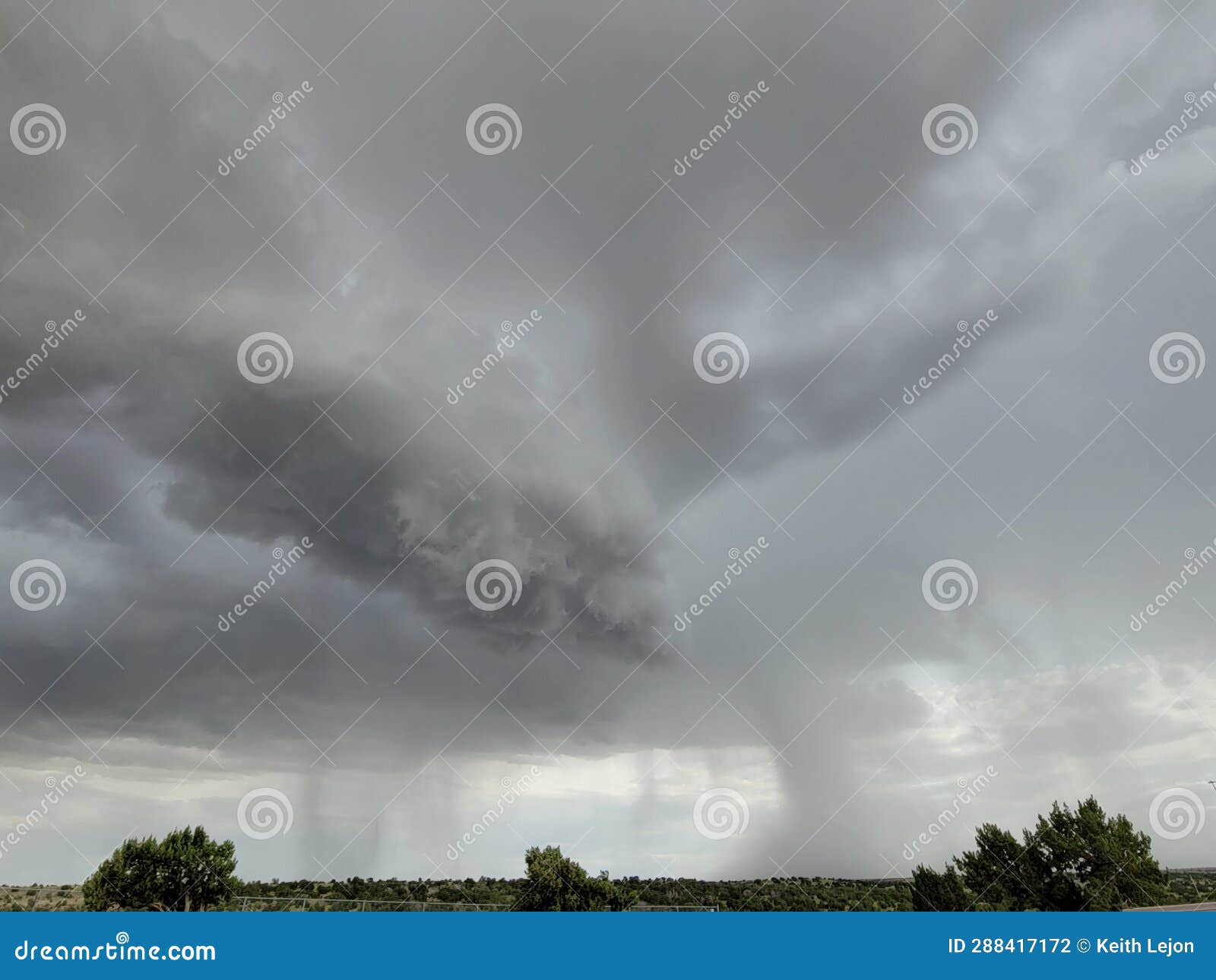 Arcus Cloud with Precipitation Shafts Stock Photo - Image of nature ...