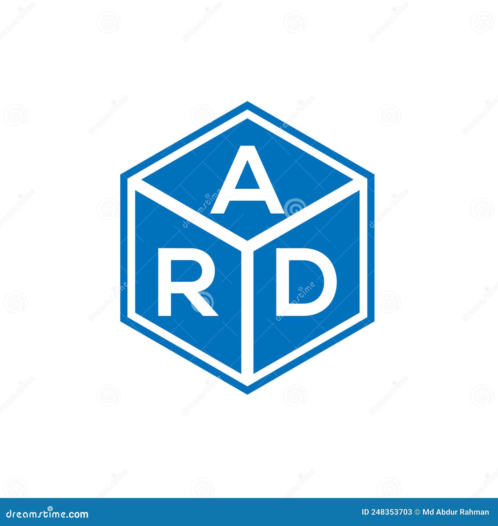 ARD Letter Logo Design on Black Background. ARD Creative Initials ...