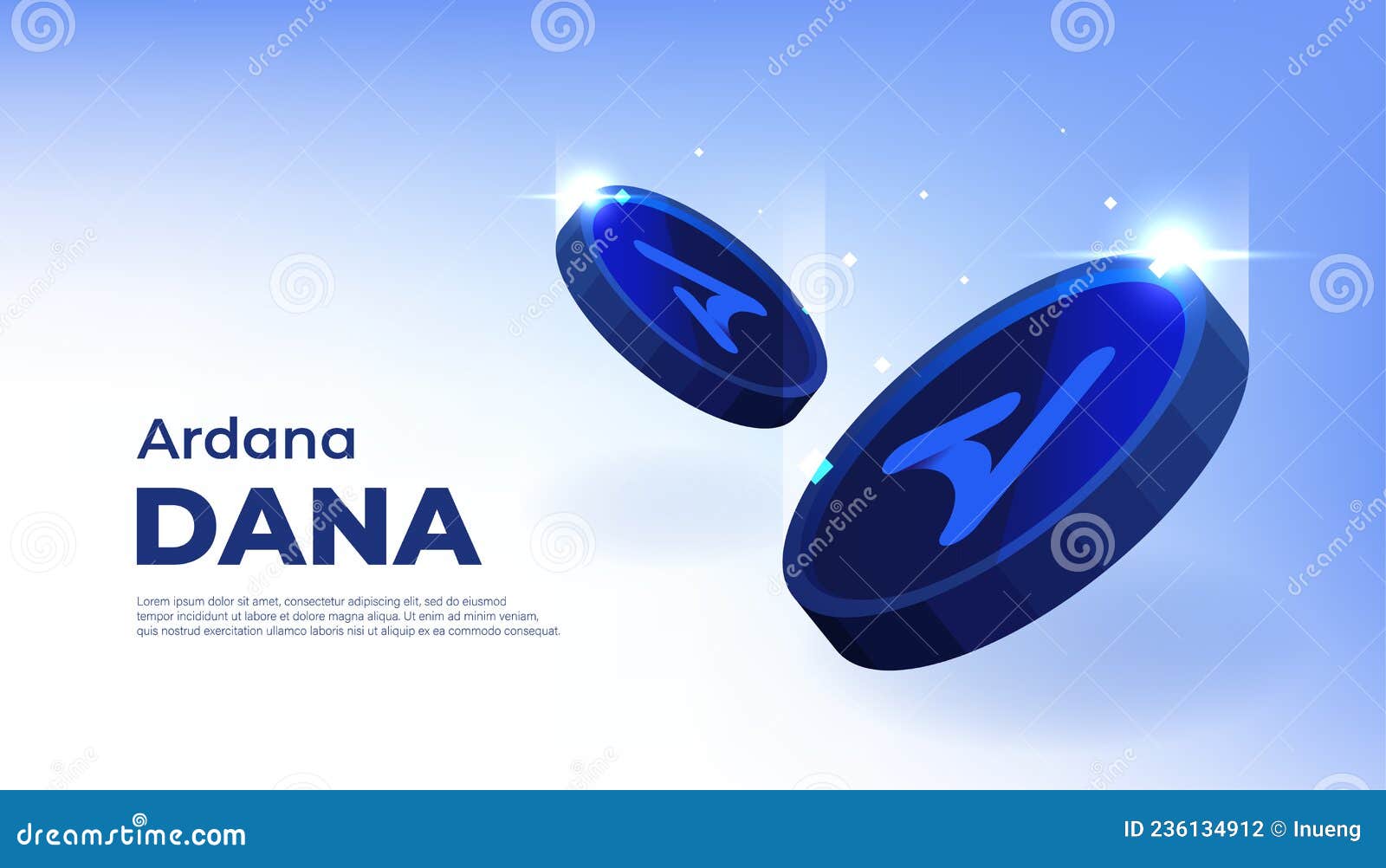 Ardana DANA Coin Banner. DANA Coin Cryptocurrency Concept Banner ...