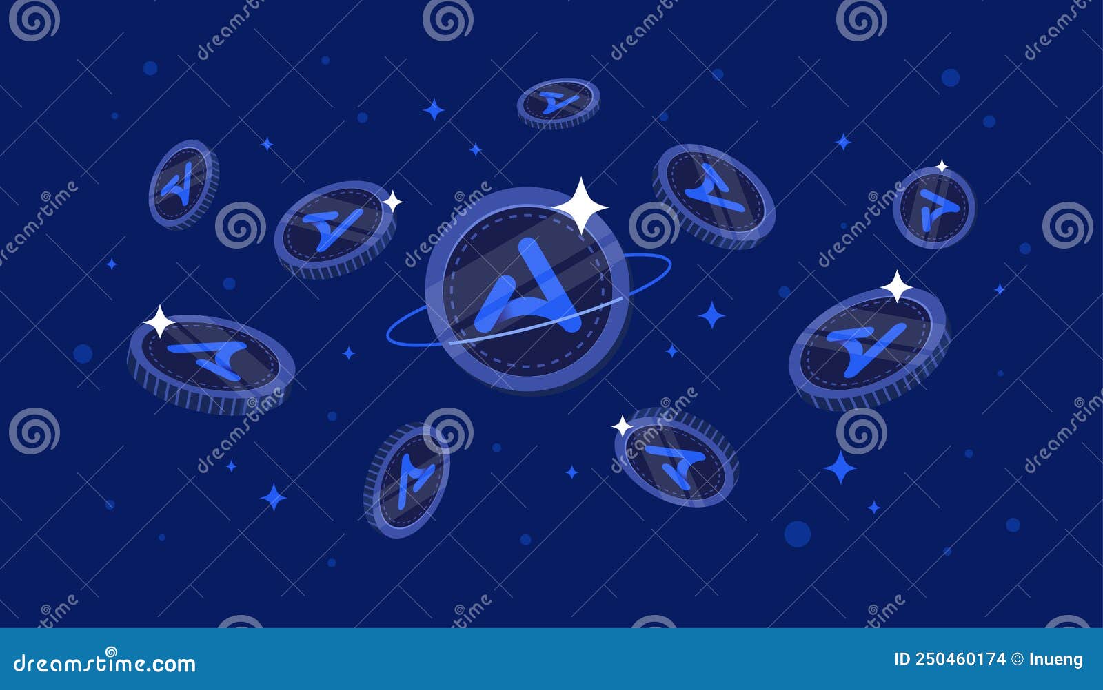 Ardana DANA Coin Banner. DANA Coin Cryptocurrency Concept Banner ...