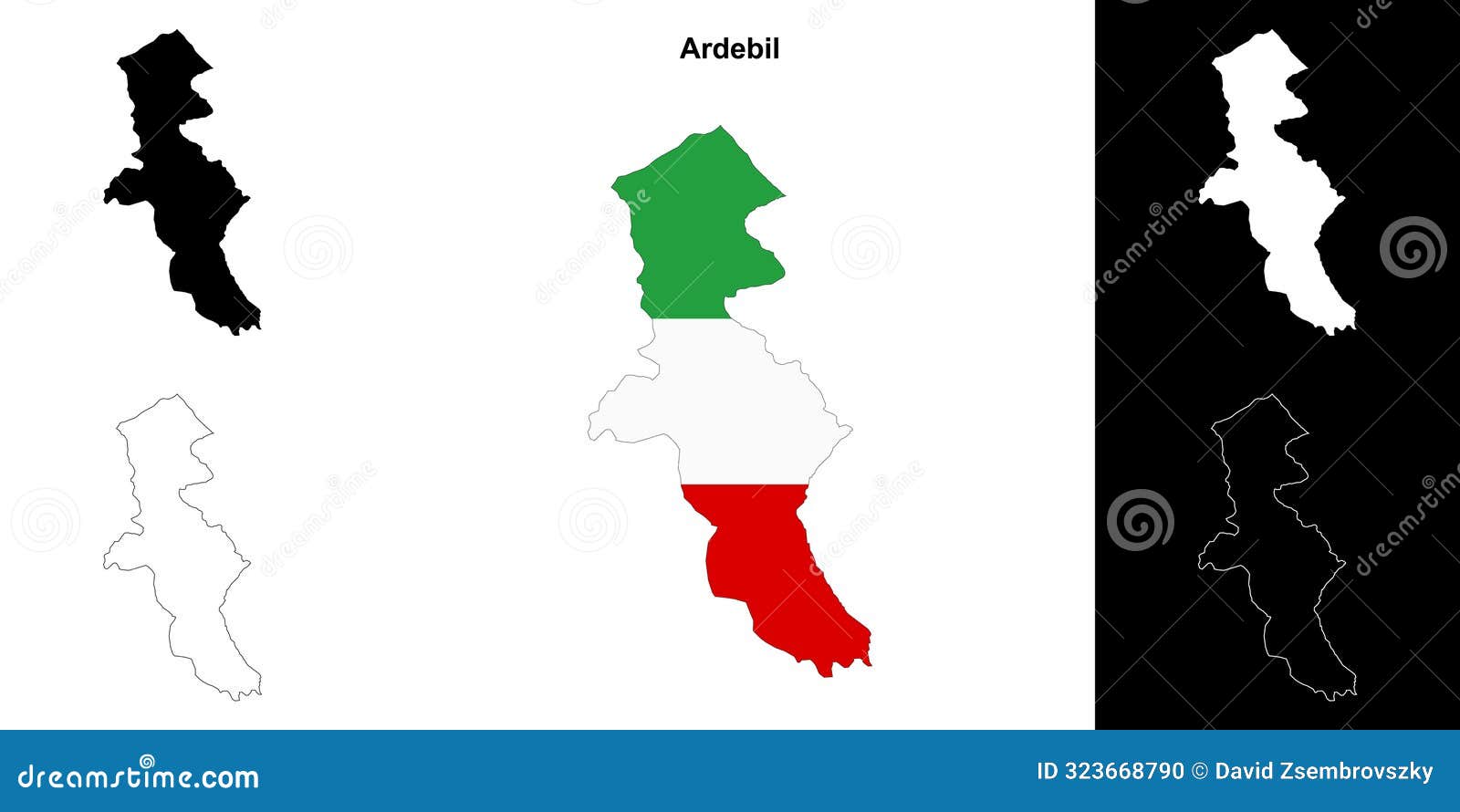 Ardebil outline map stock vector. Illustration of shape - 323668790